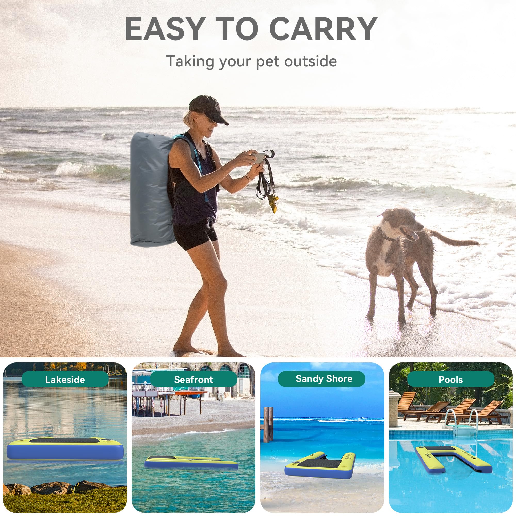 Snapklik.com : Dog Water Ramp Inflatable Dog Floating Ladder For Pools ...