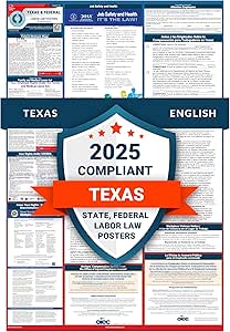 Amazon.com: Labor Law Posters 2025 - Texas Labor Law Poster State ...