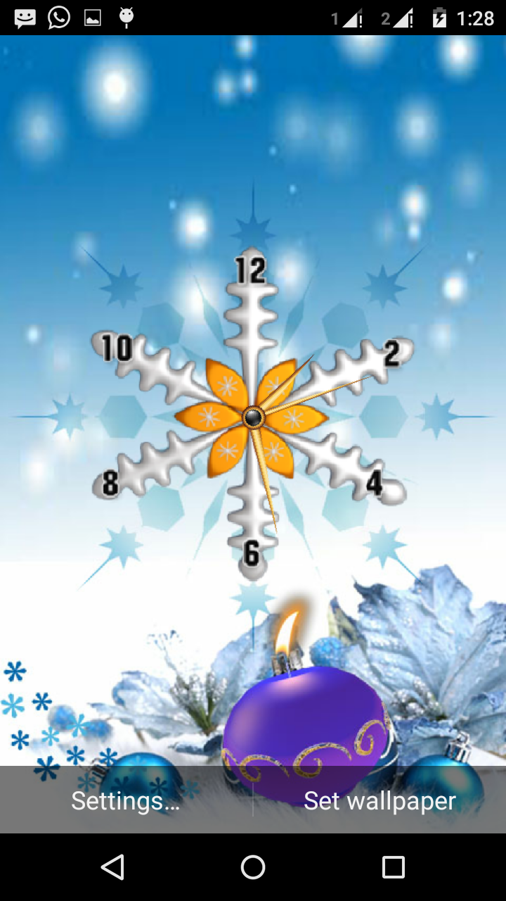 Snow Flake Clock Live Wallpaper - App on Amazon Appstore