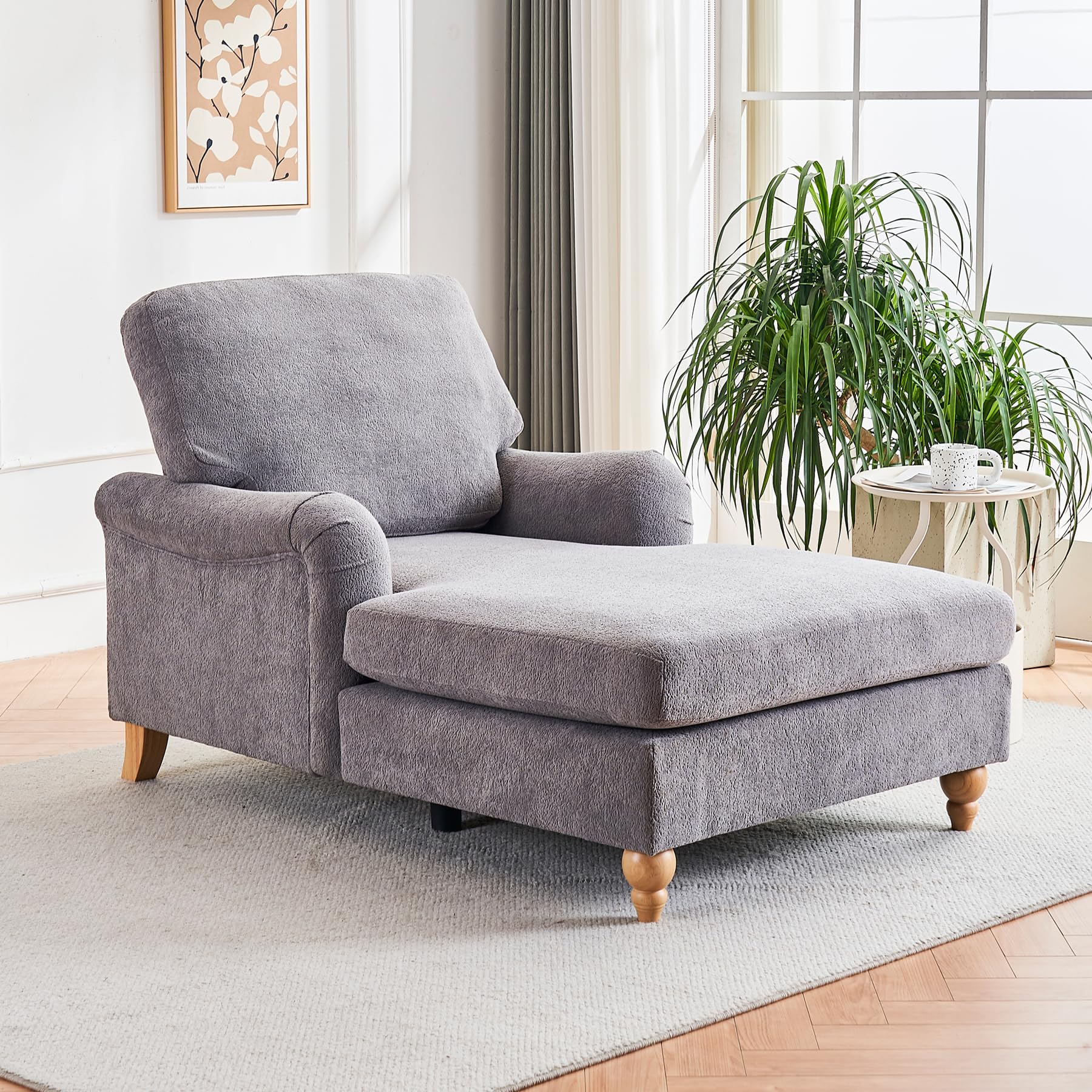 Amazon.com: AZSJML Chaise Lounge Chair with Adjustable Backrest, Modern ...