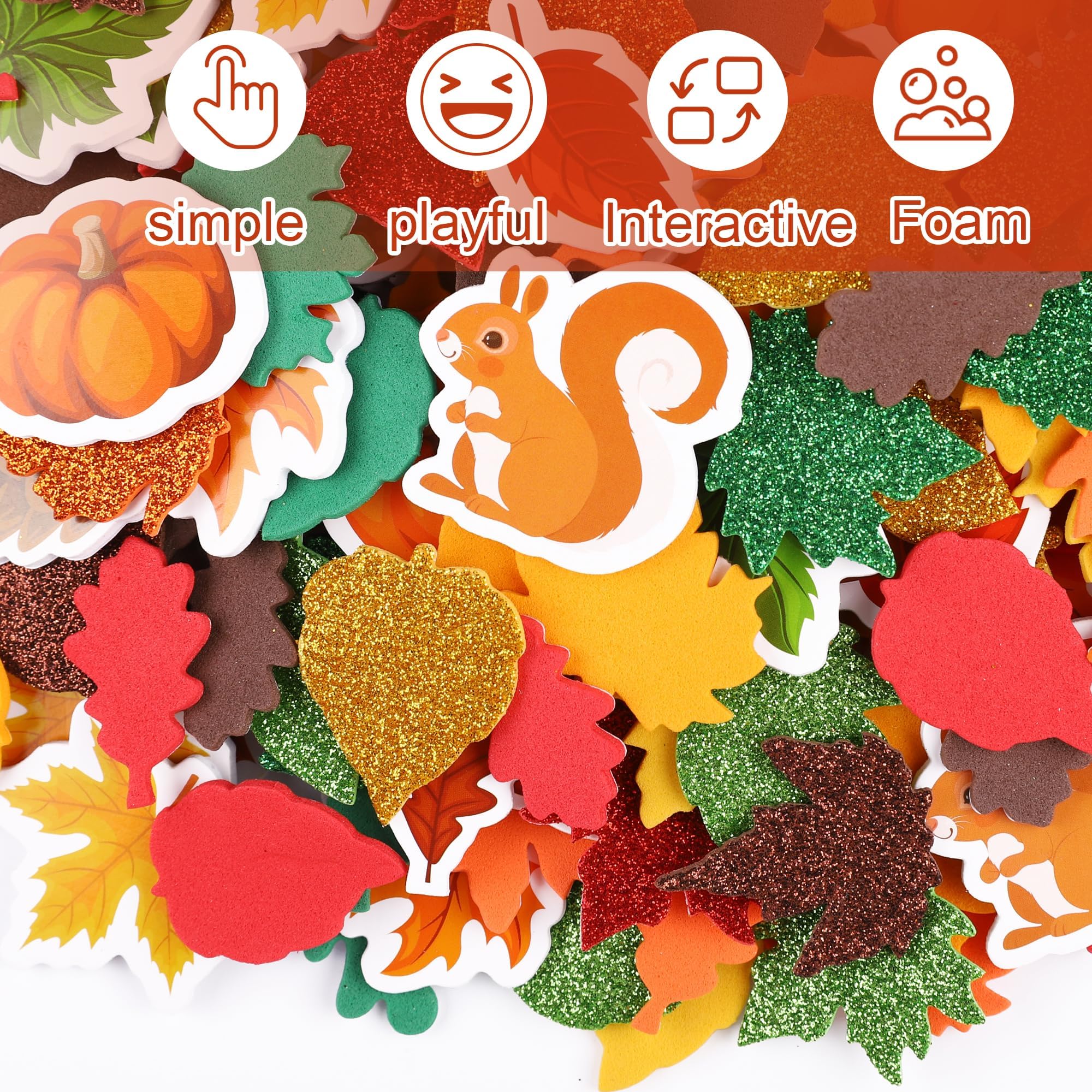 Snapklik.com : Fovths 24 Packs Fall Foam Picture Frame Kits ...