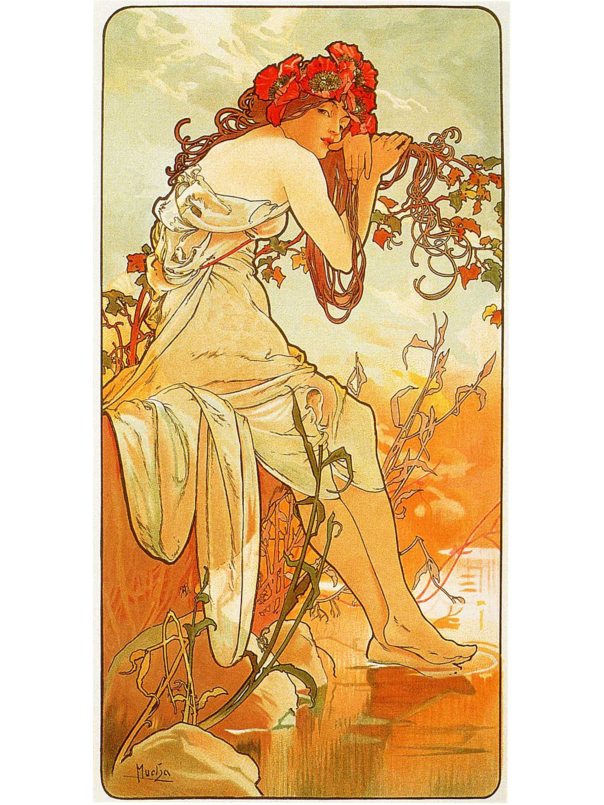 Alphonse Mucha Summer
