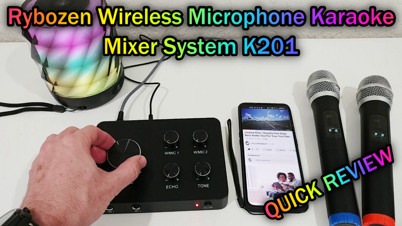 Watch Rybozen Wireless Microphone Karaoke Mixer System K201 Review on ...