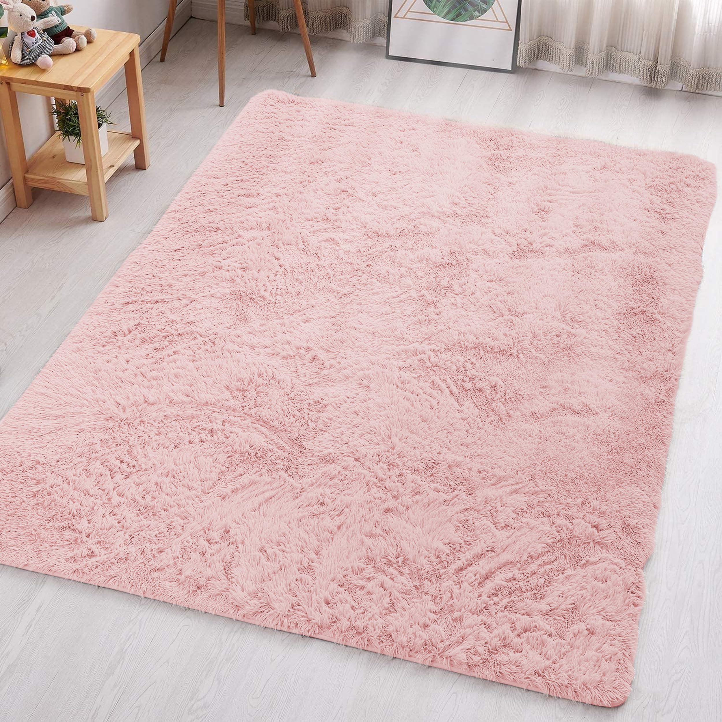 Sienna Fluffy Rug Anti-Slip Carpet Shaggy Anti-Skid Non-Shed Super Soft ...