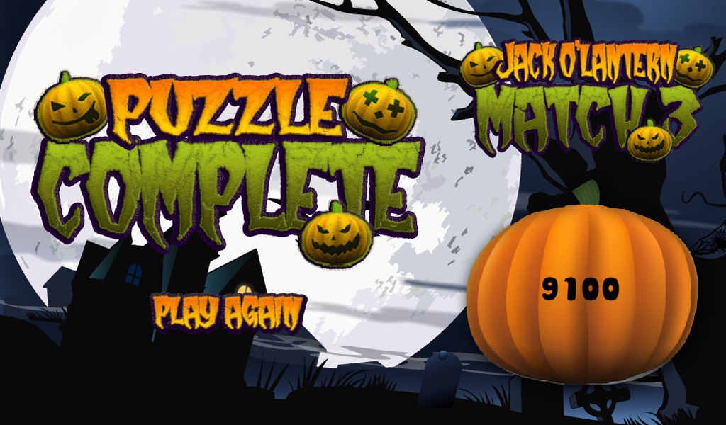 Jack Match 3 the Jack o'lantern Halloween Puzzle Matching Kids Game ...