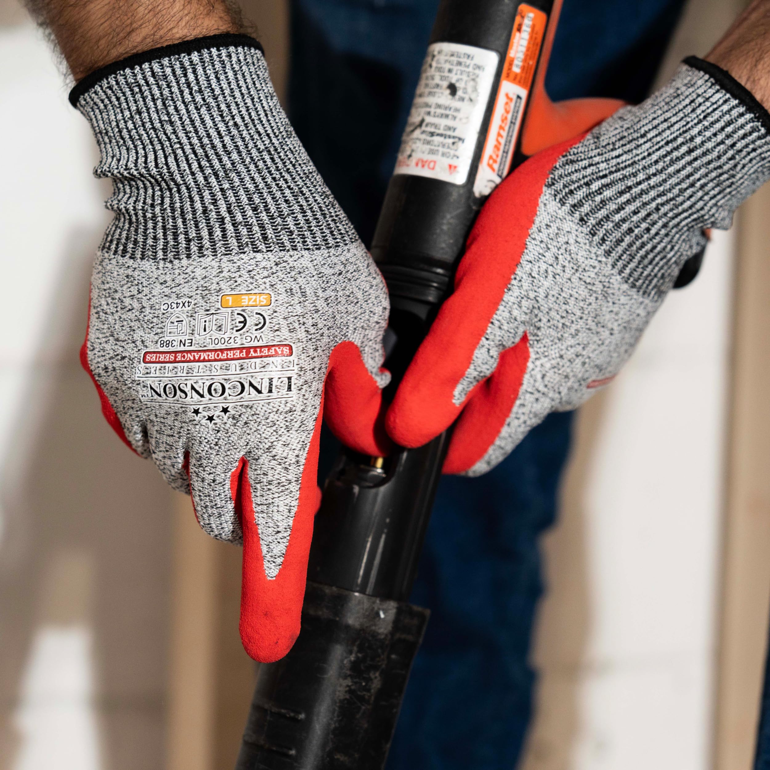 Snapklik.com : Linconson Level 5 Cut Resistant Sandy Nitrile Foam ...