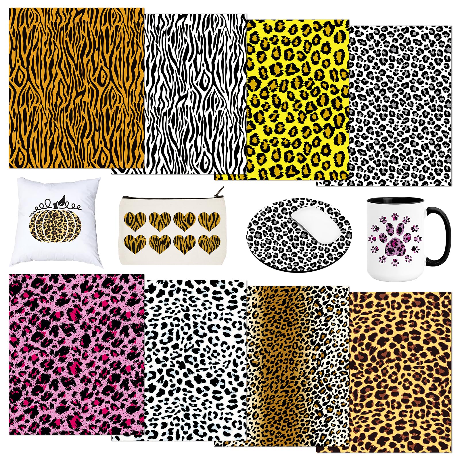 Amazon.com: Tintnut Leopard Sublimation Pattern Transfer Paper - 8 ...