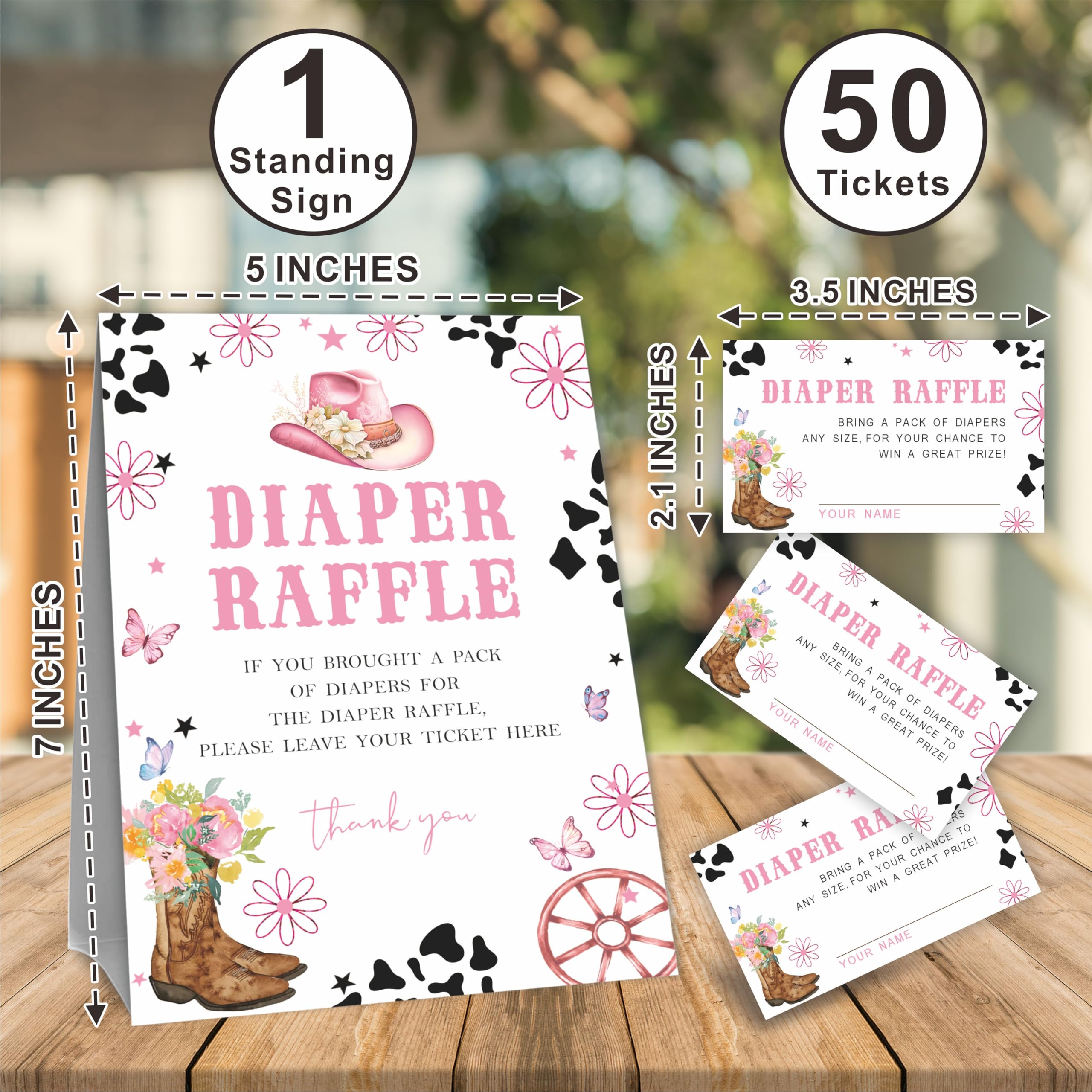 Western Girl Diaper Raffle Templates Cowboy Diapers And Wipes Raffle