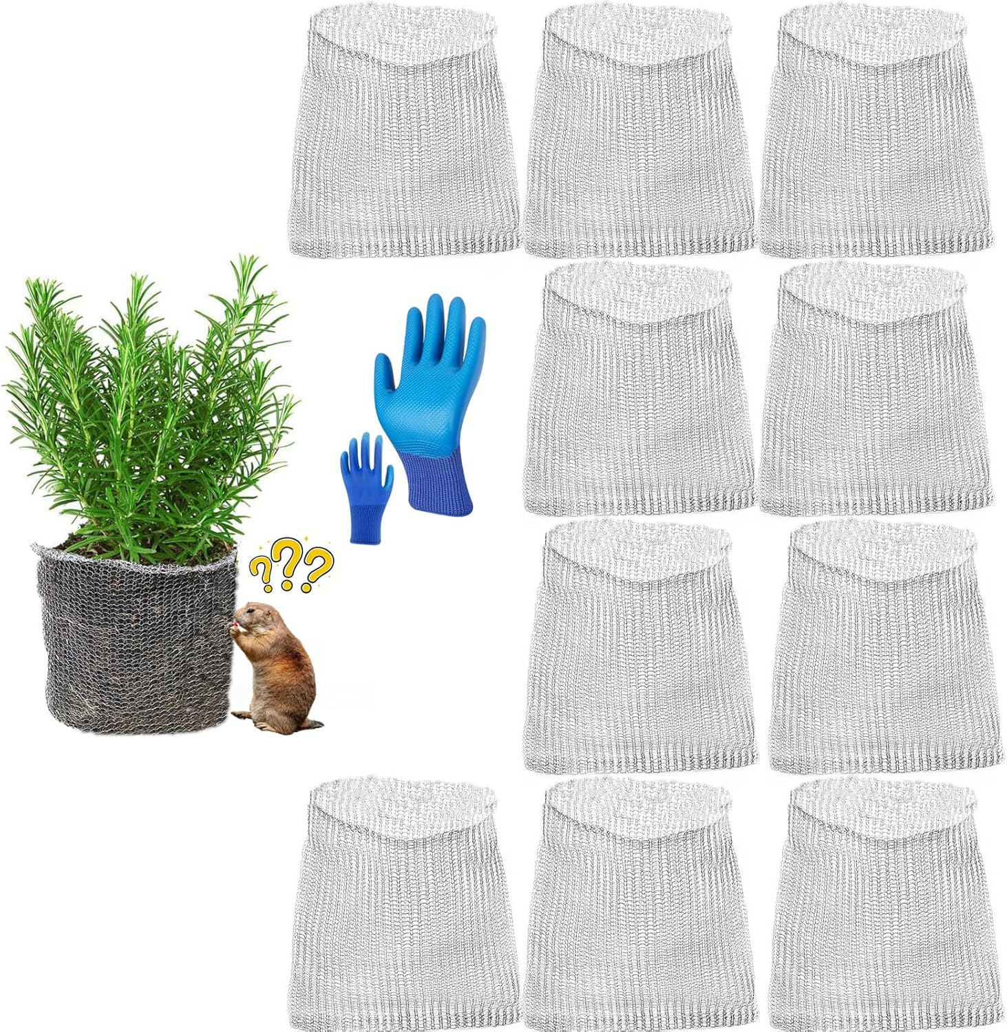 Amazon.com : 10 Packs Gopher Baskets 5 Gallon Size Stainless Steel ...