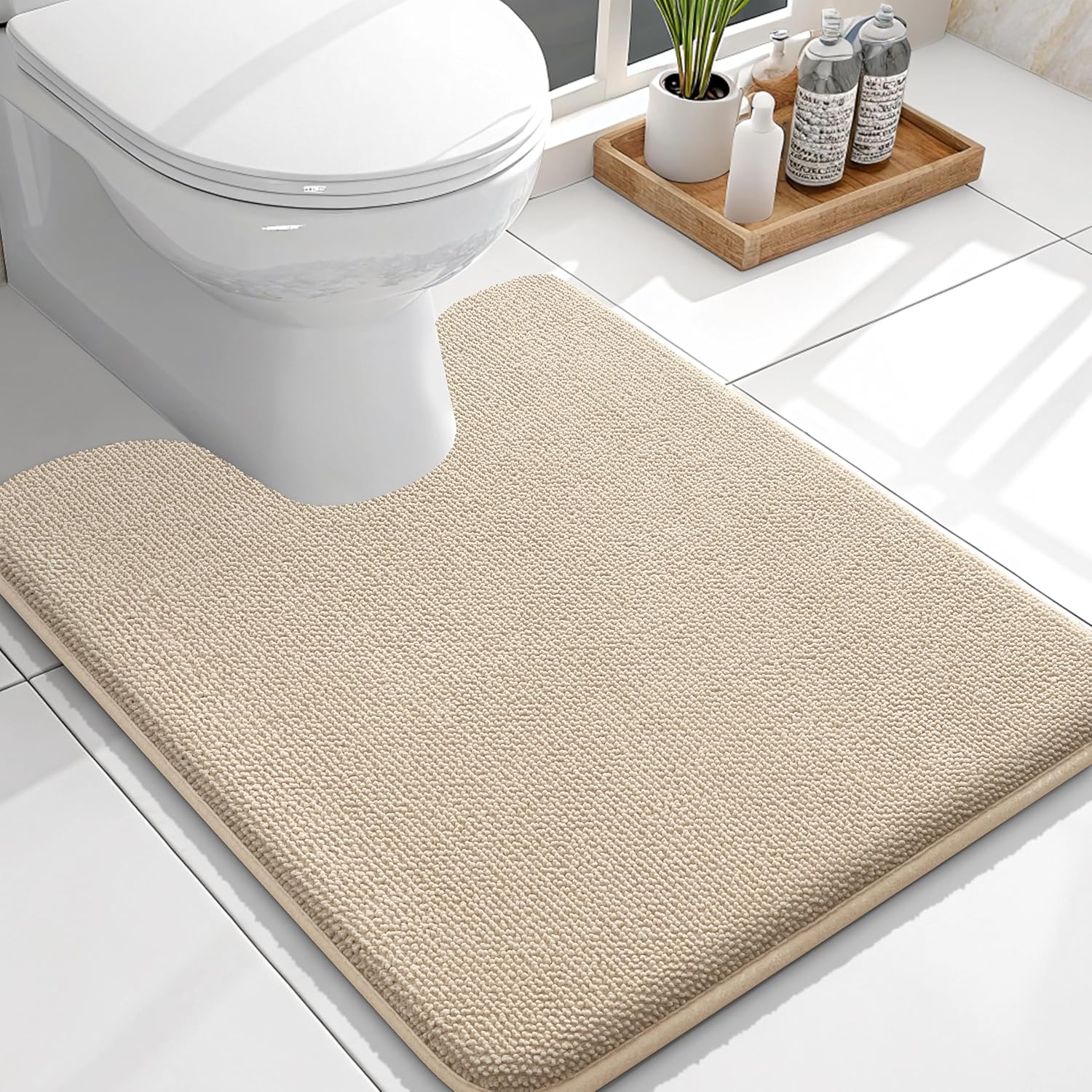 Amazon.com: OLANLY Toilet Rugs U-Shaped 24x20, Extra Soft Absorbent ...