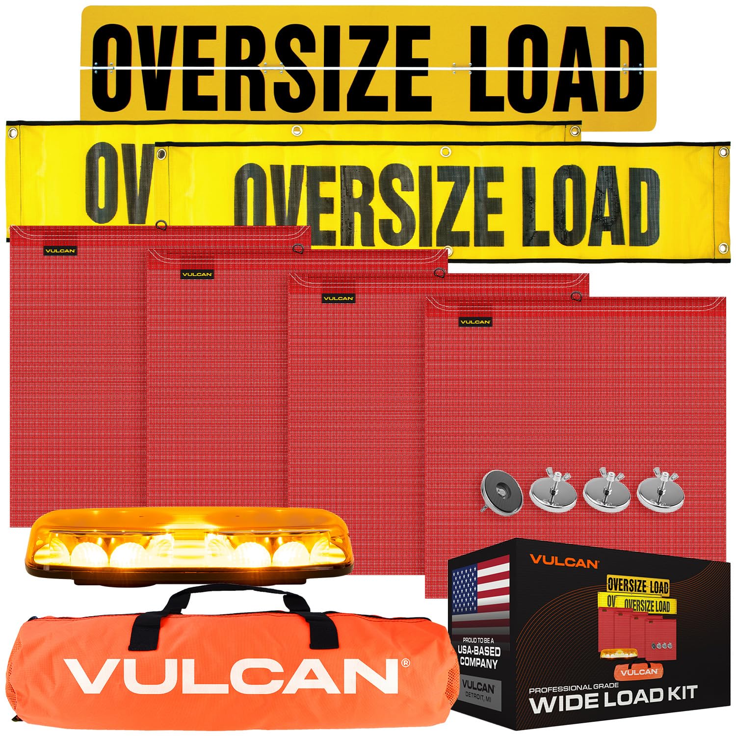 Amazon.com: VULCAN Wide Load Kit For Pilot Cars - Includes (1) Hinged ...