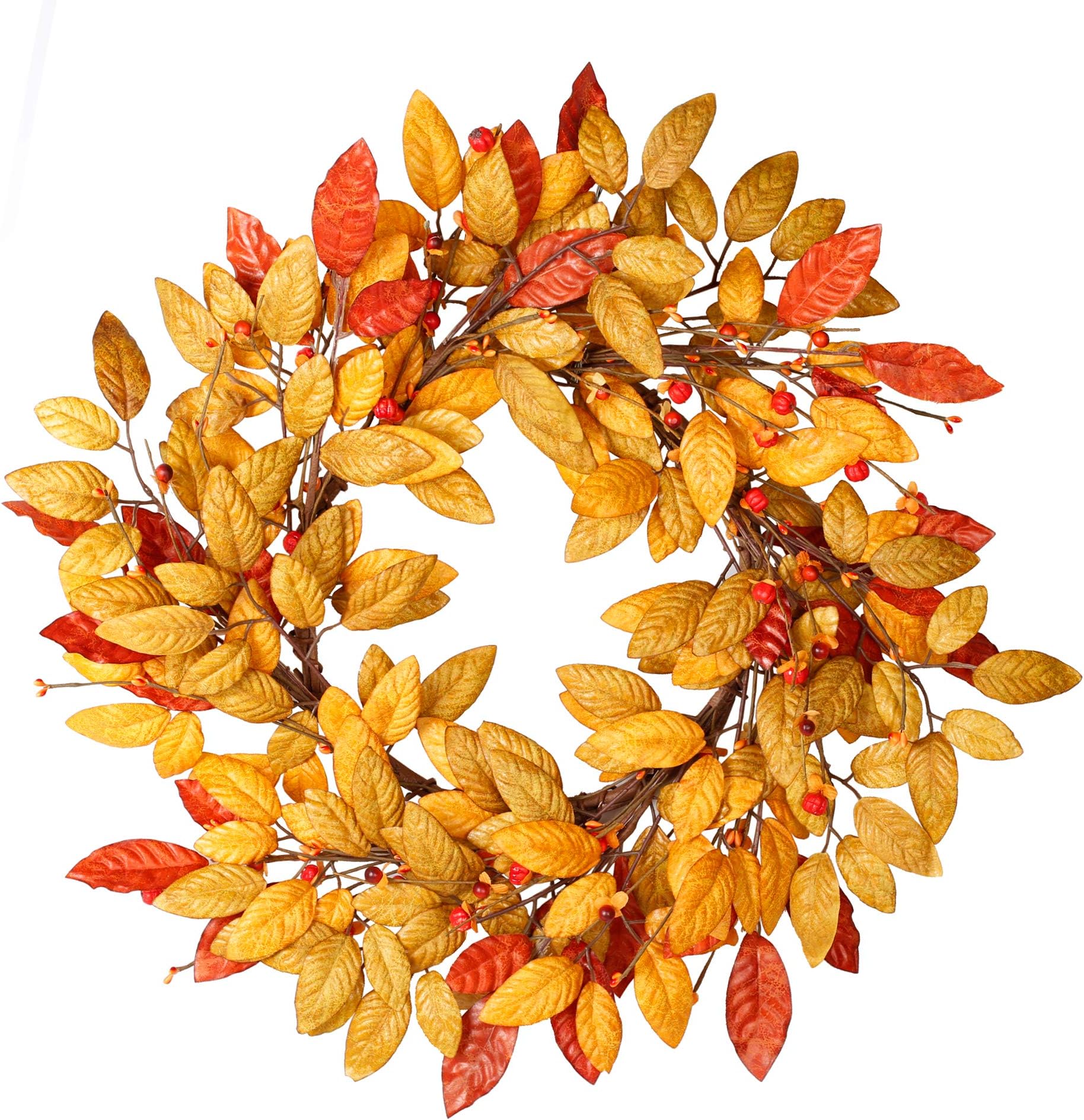Amazon.com: 18Inch Fall Wreath Front Door Decor Wreath Fall Decorations ...