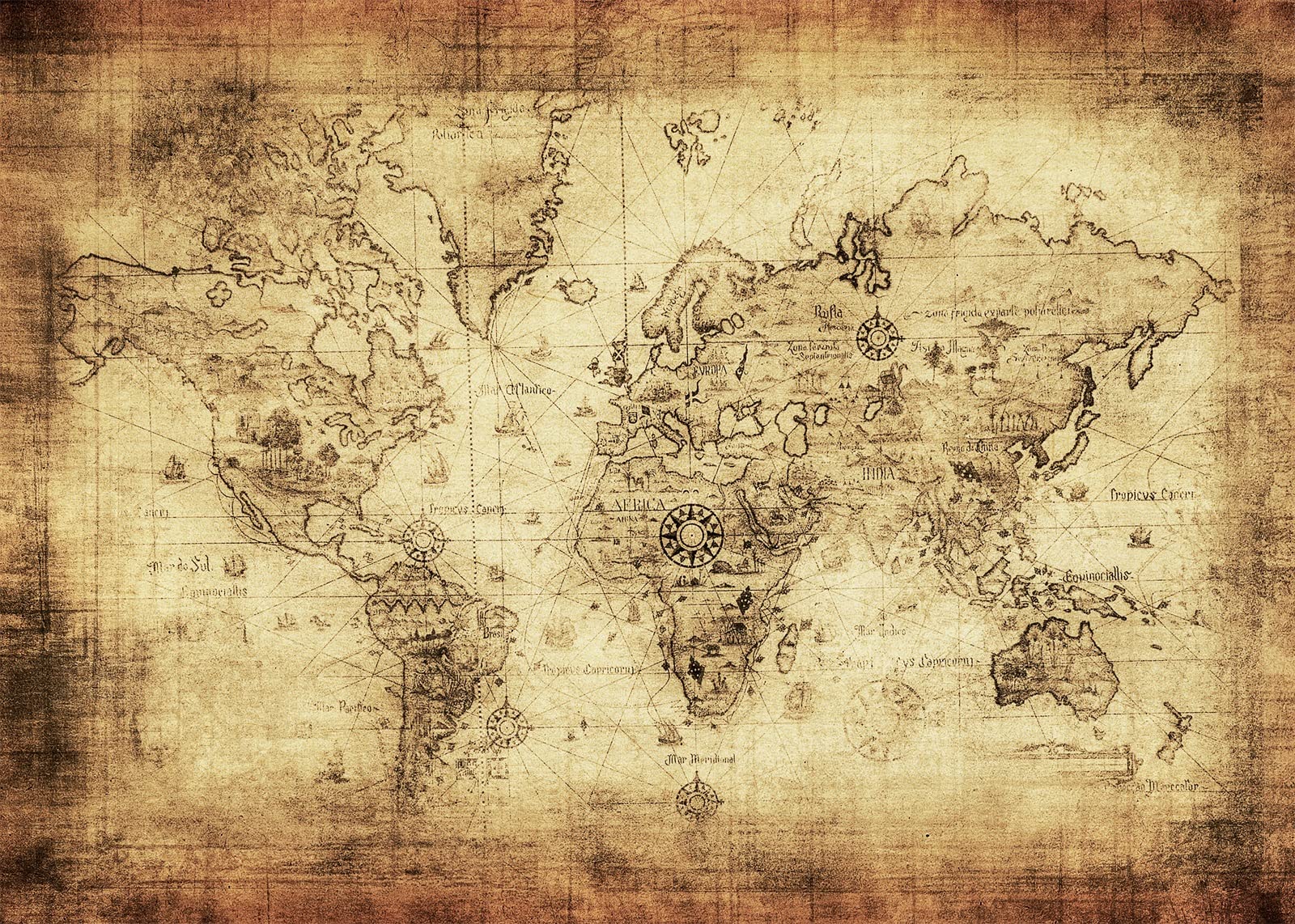 Old World Map Background