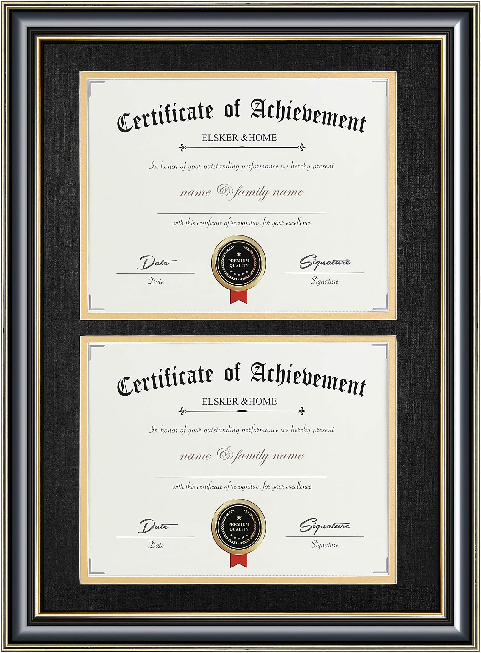 Amazon.com - Double Diploma Document Certificate Openings Wood Picture ...