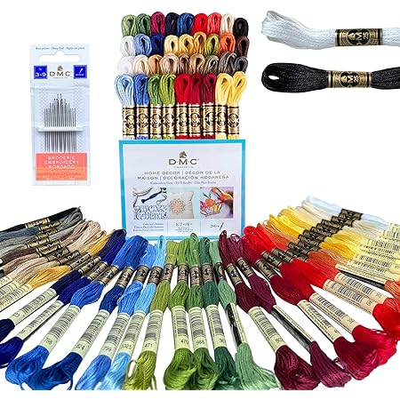 Amazon.com: DMC Embroidery Floss Pack, Popular Colors, DMC Embroidery ...
