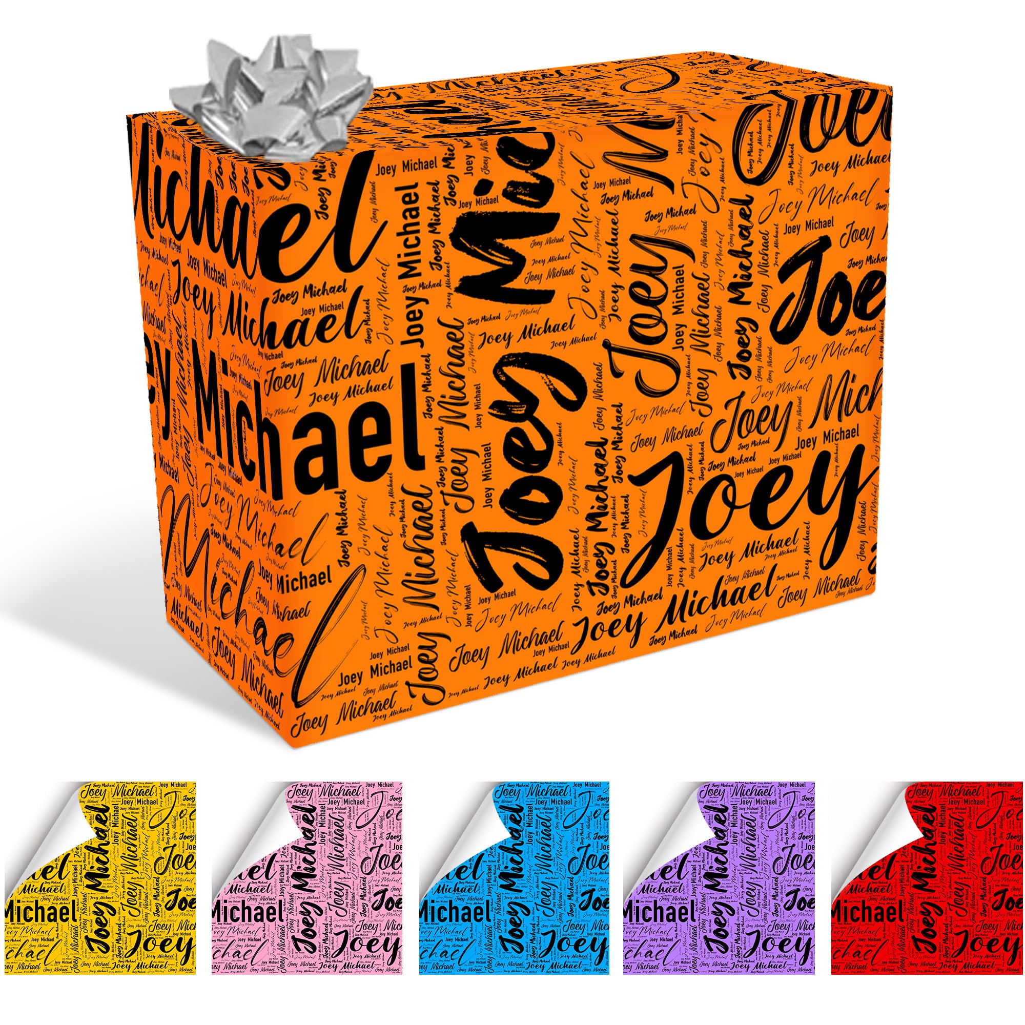 Amazon.com: IdeaFlash Custom Gift Wrapping Paper with Name ...