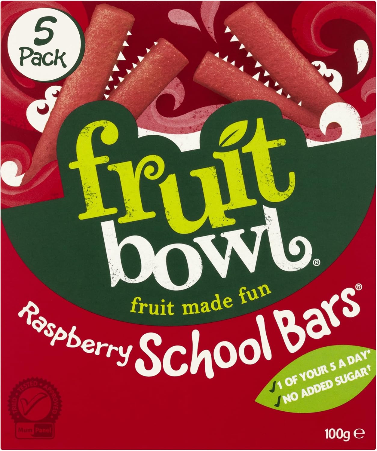 Fruitbowl Raspberry School Bars Multi-Packs 20 g (Pack of 12, Total 60 ...
