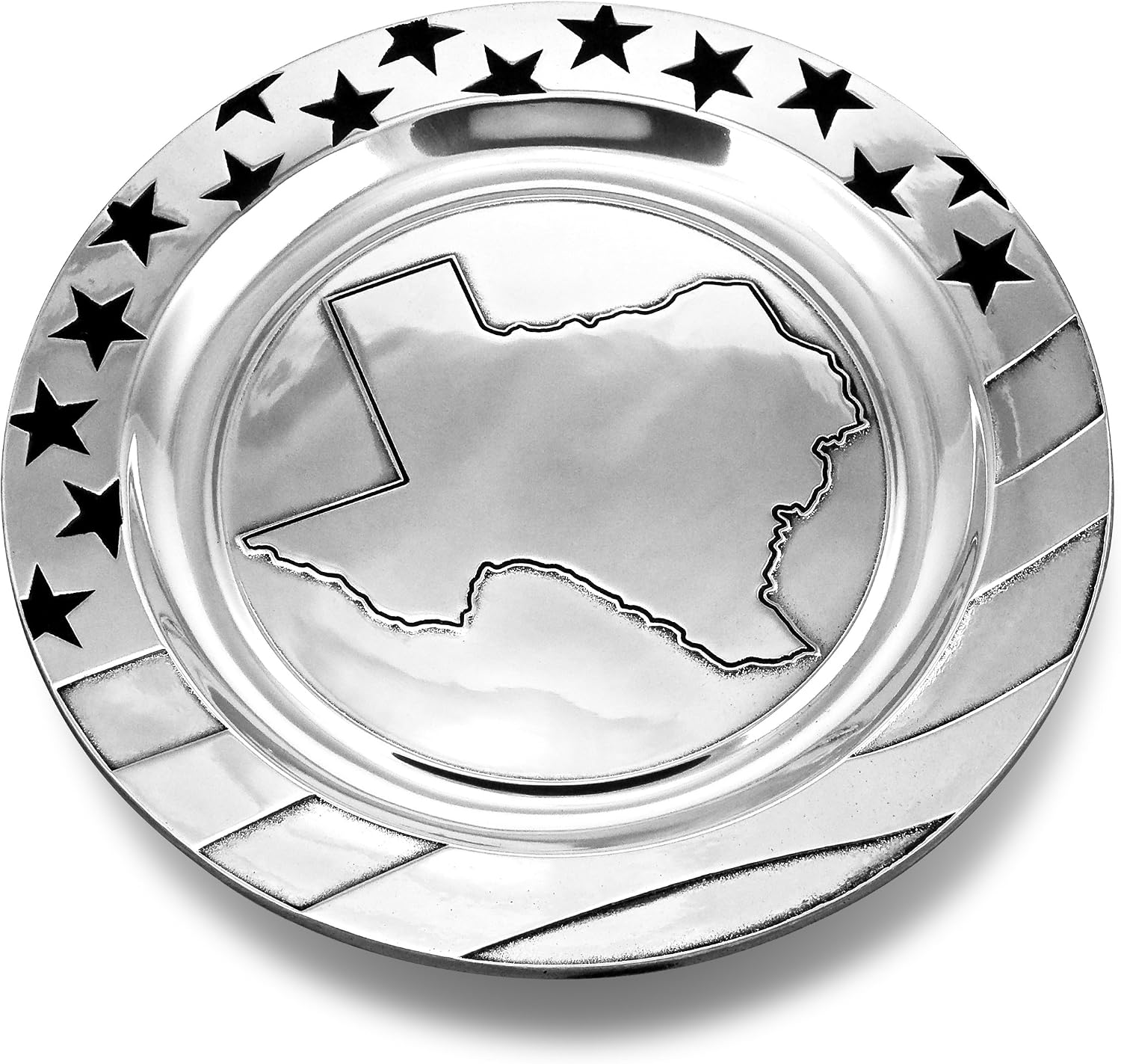 Amazon.com | Wilton Armetale Texas Stars and Stripes Serving Tray Round ...