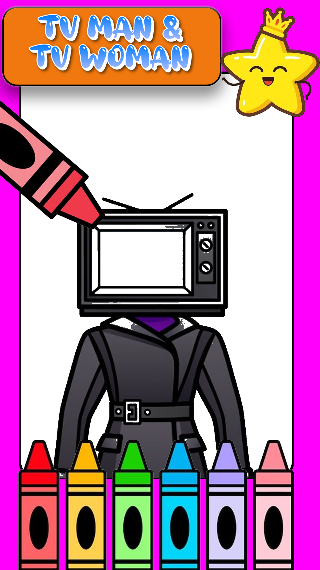 TV Man & TV Woman Coloring - App on Amazon Appstore