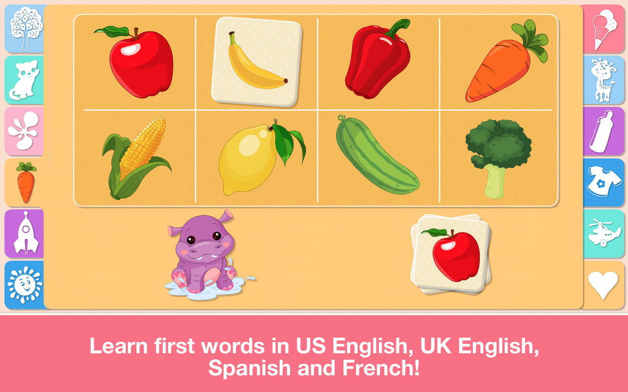 Baby First Words: Matching and Sorting Puzzle Games for Kids. All-In ...