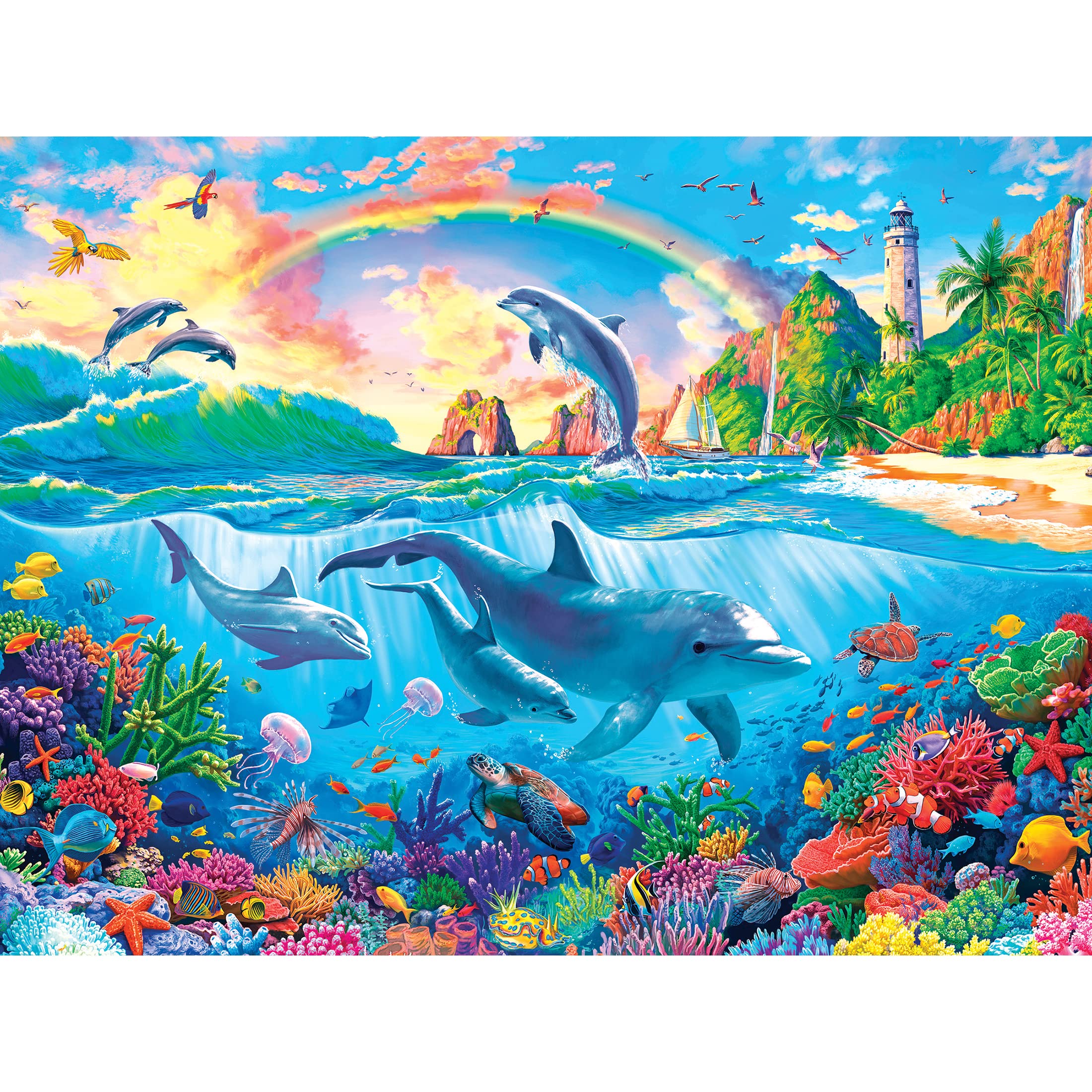 Snapklik.com : Kodak Premium - Dolphin Paradise - 550 Piece Jigsaw Puzzle For Adults