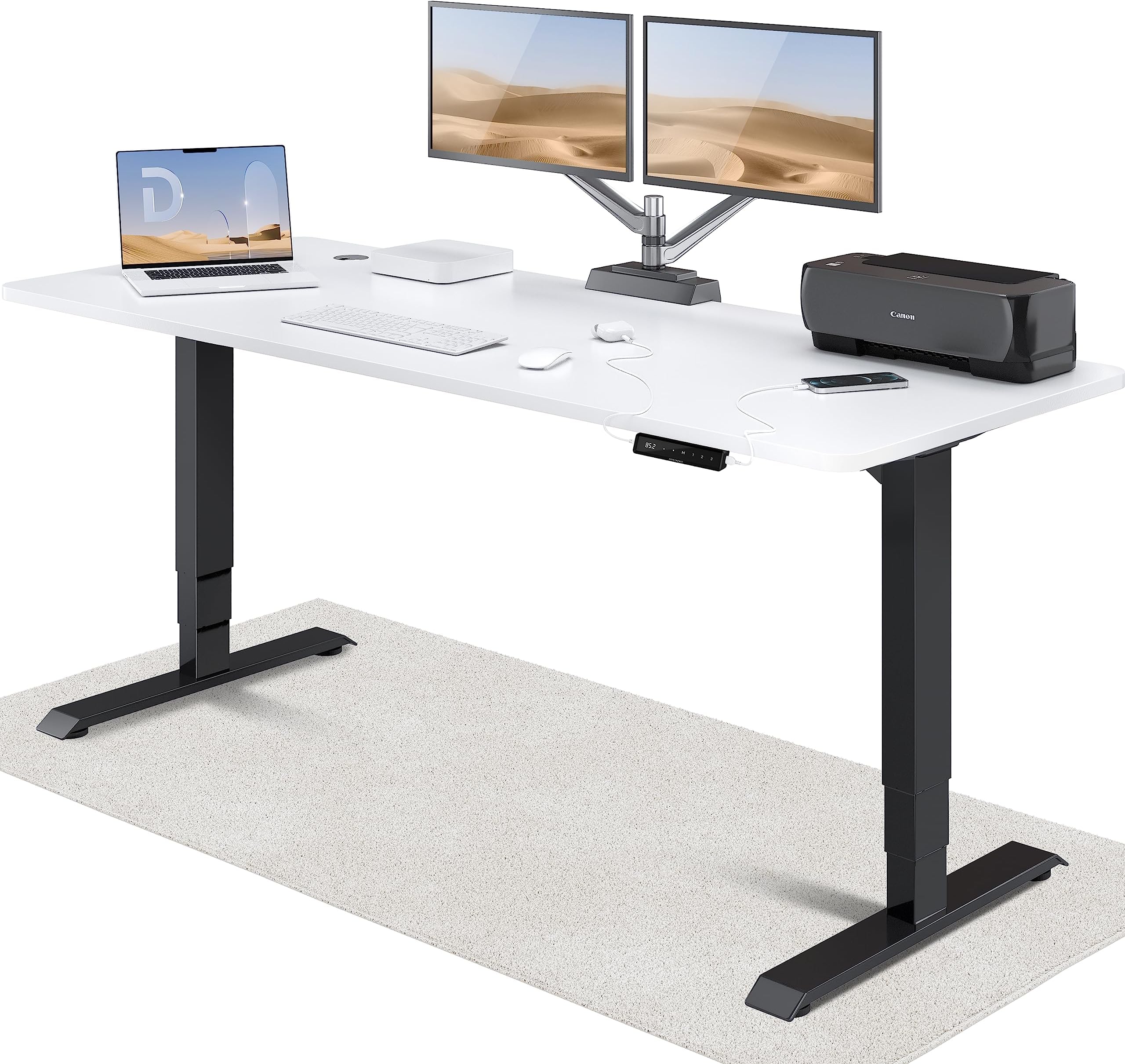 Desktronic Höhenverstellbarer Schreibtisch (200x80cm) - Schreibtisch ...
