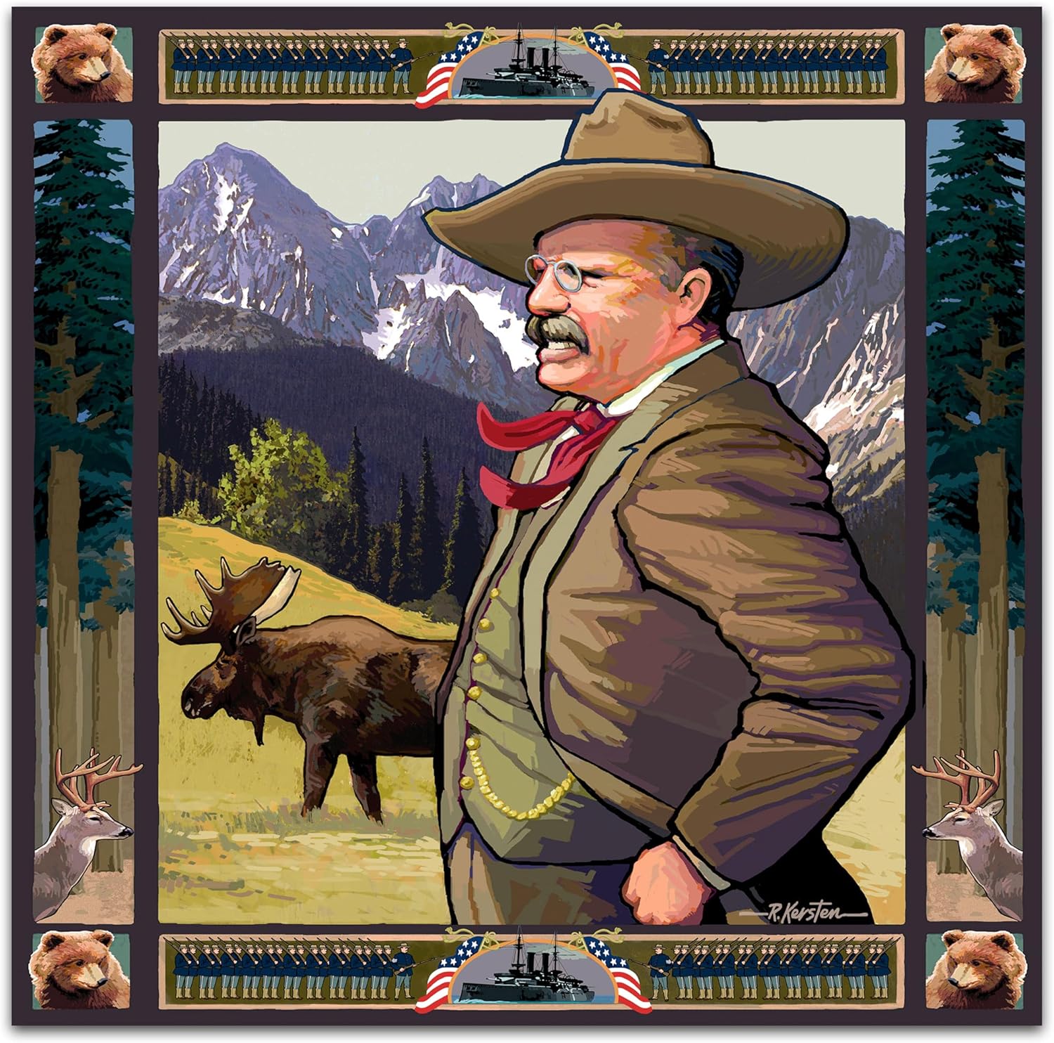 Amazon.com: 1000 Piece Jigsaw Puzzle - Teddy Roosevelt Puzzle ...