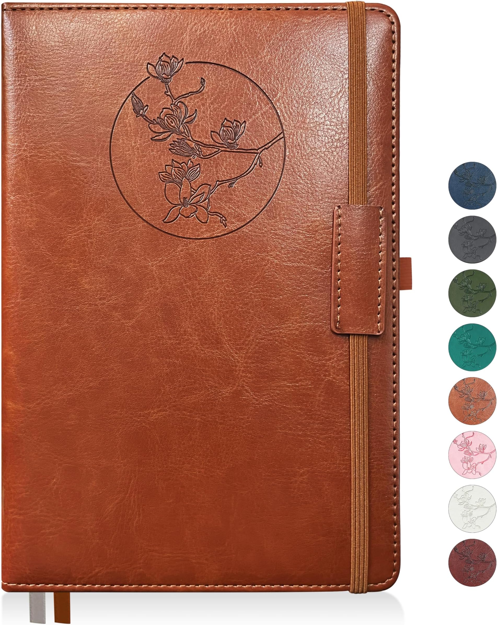 Mlife Notebook Journal for Women Men,256 Pages A5 Hardcover Leather ...