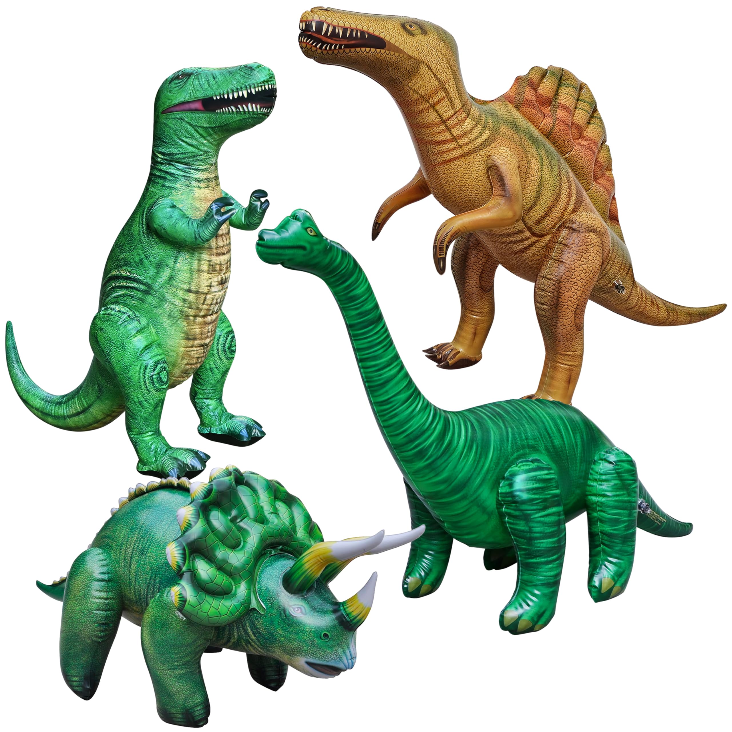 Snapklik.com : Jet Creations Inflatable Dinosaur 4-Pack T-Rex