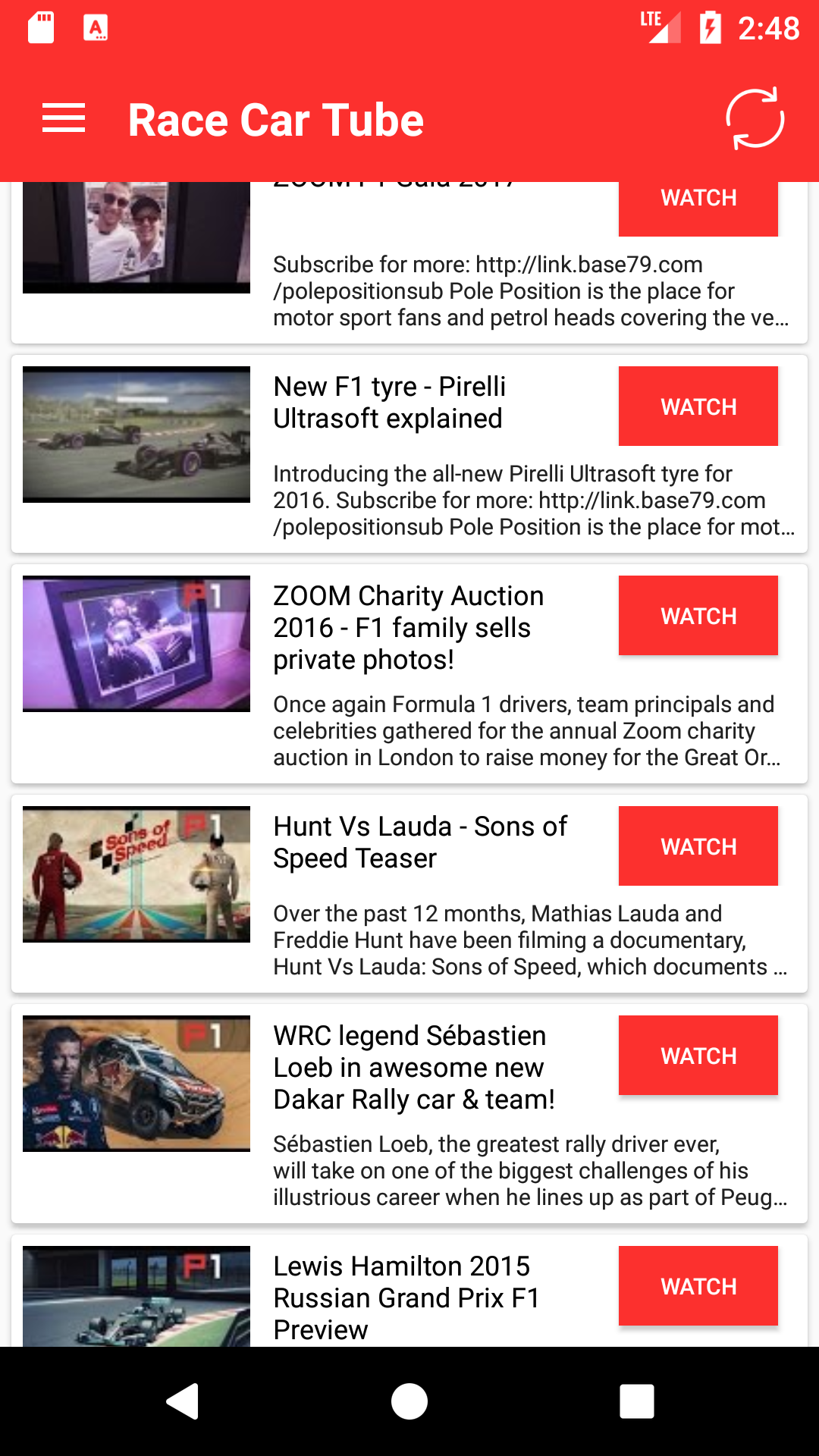 Race Car Tube - App on Amazon Appstore