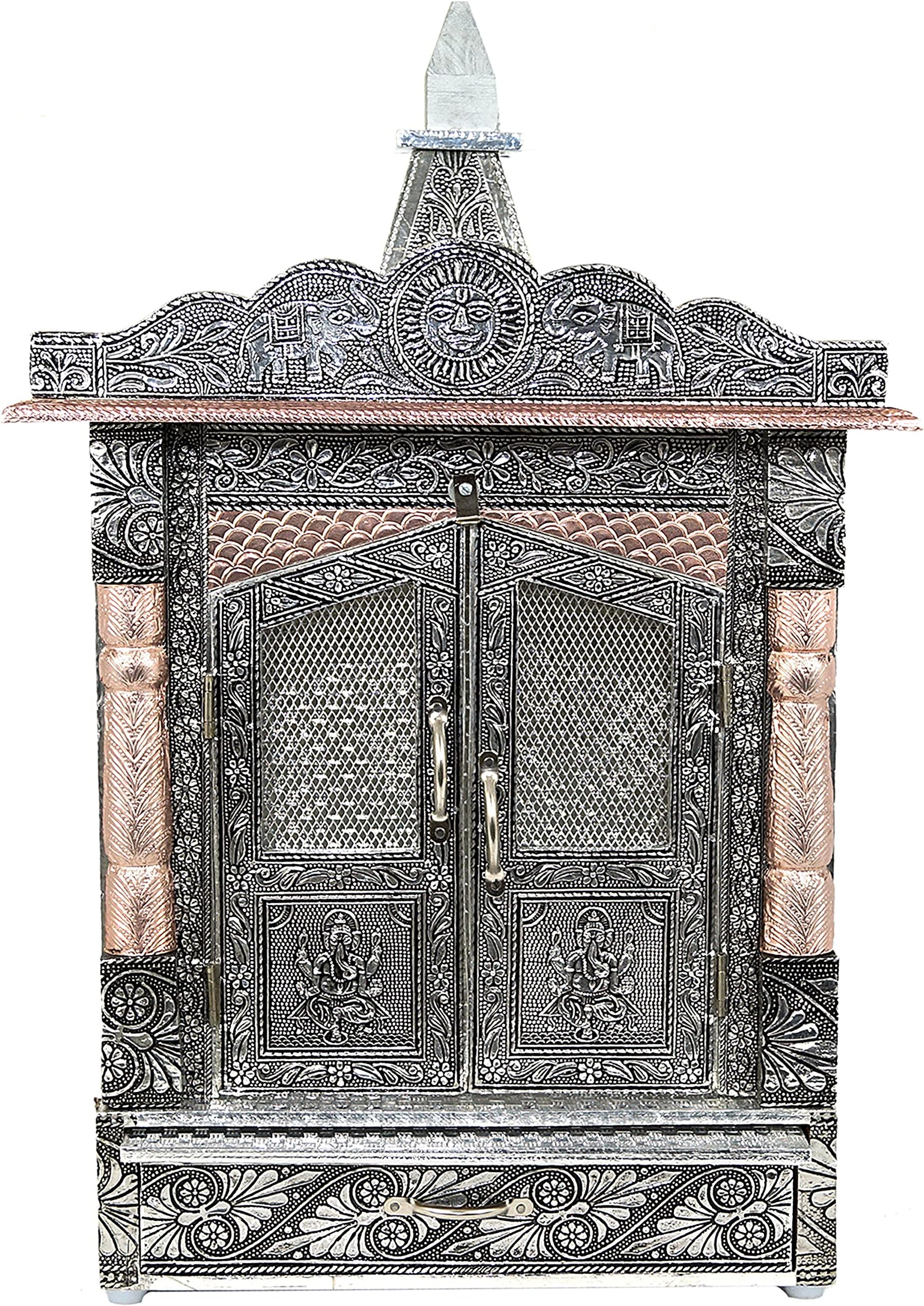 Wood To Cart Beautiful MDF Jali Wooden Temple/Pooja Mandir for Home and ...