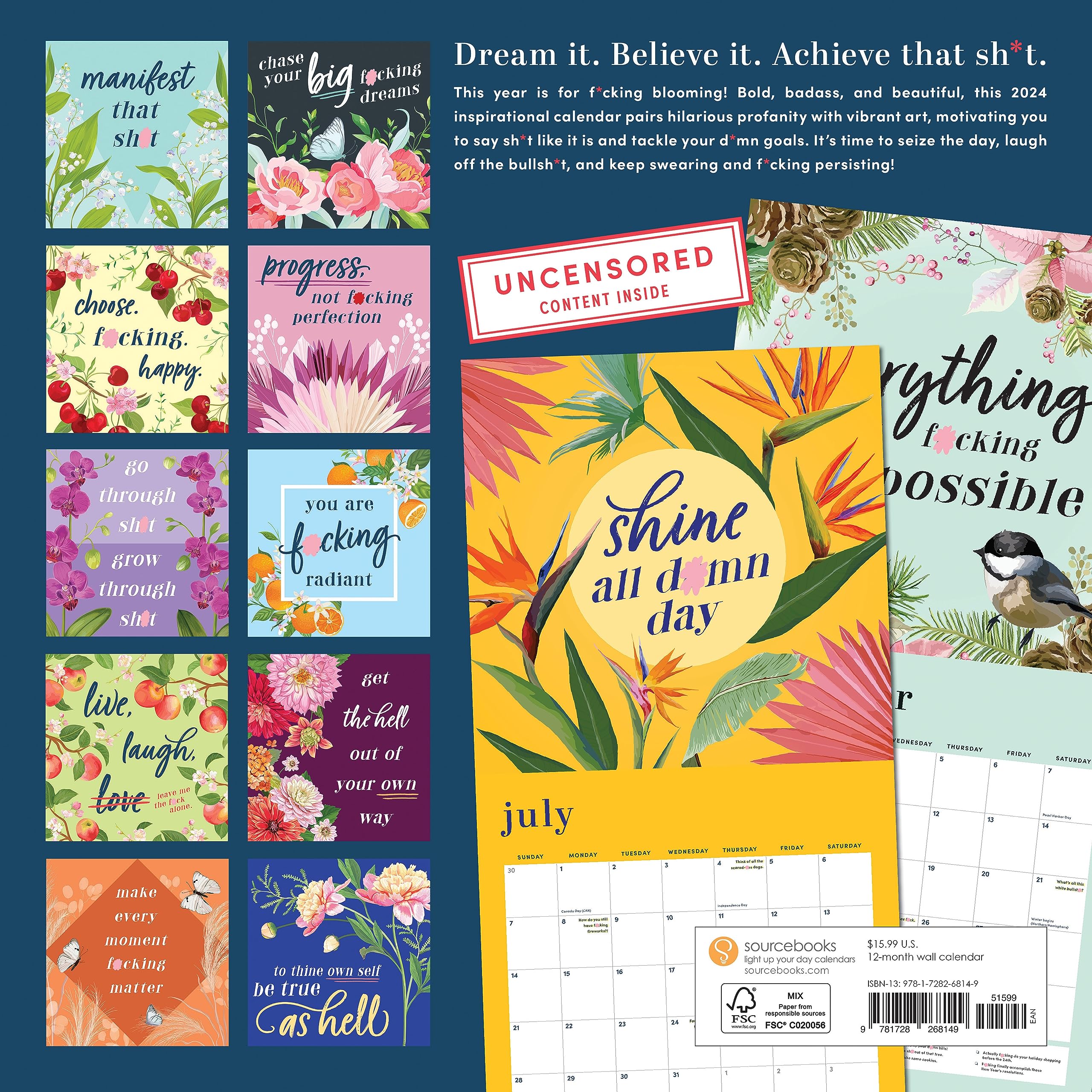 Snapklik.com : 2024 She Believed She Could So She Fcking Did Wall ...