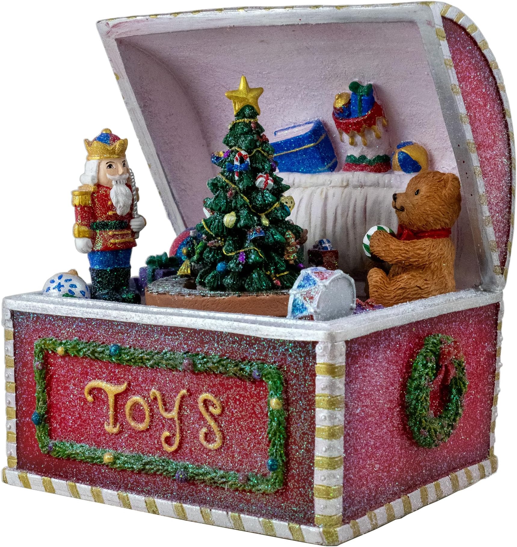 Amazon.com: Christmas Toy Box Revolving Tree Figurine by The San ...