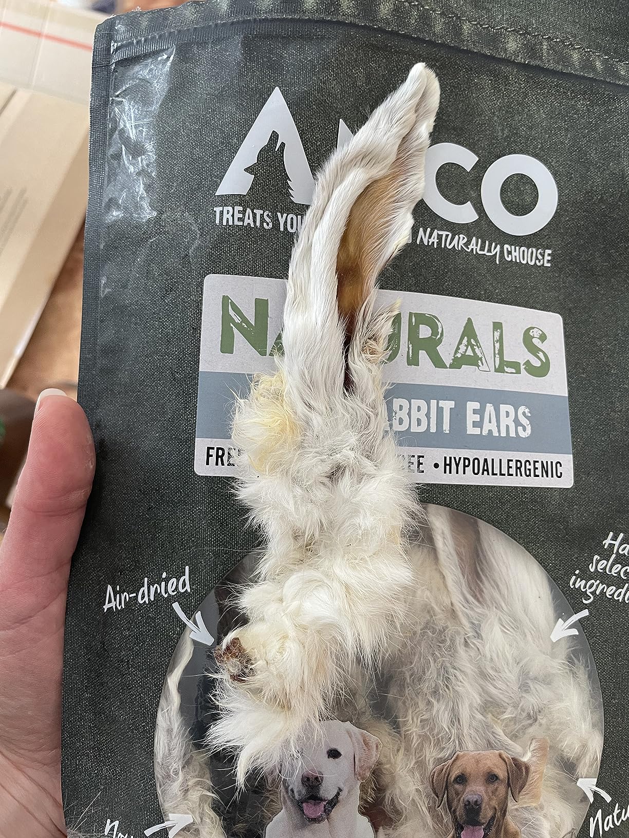 Anco Naturals Hairy Rabbit Ears Dog/Puppy Treat - 100g - 100% Healthy ...