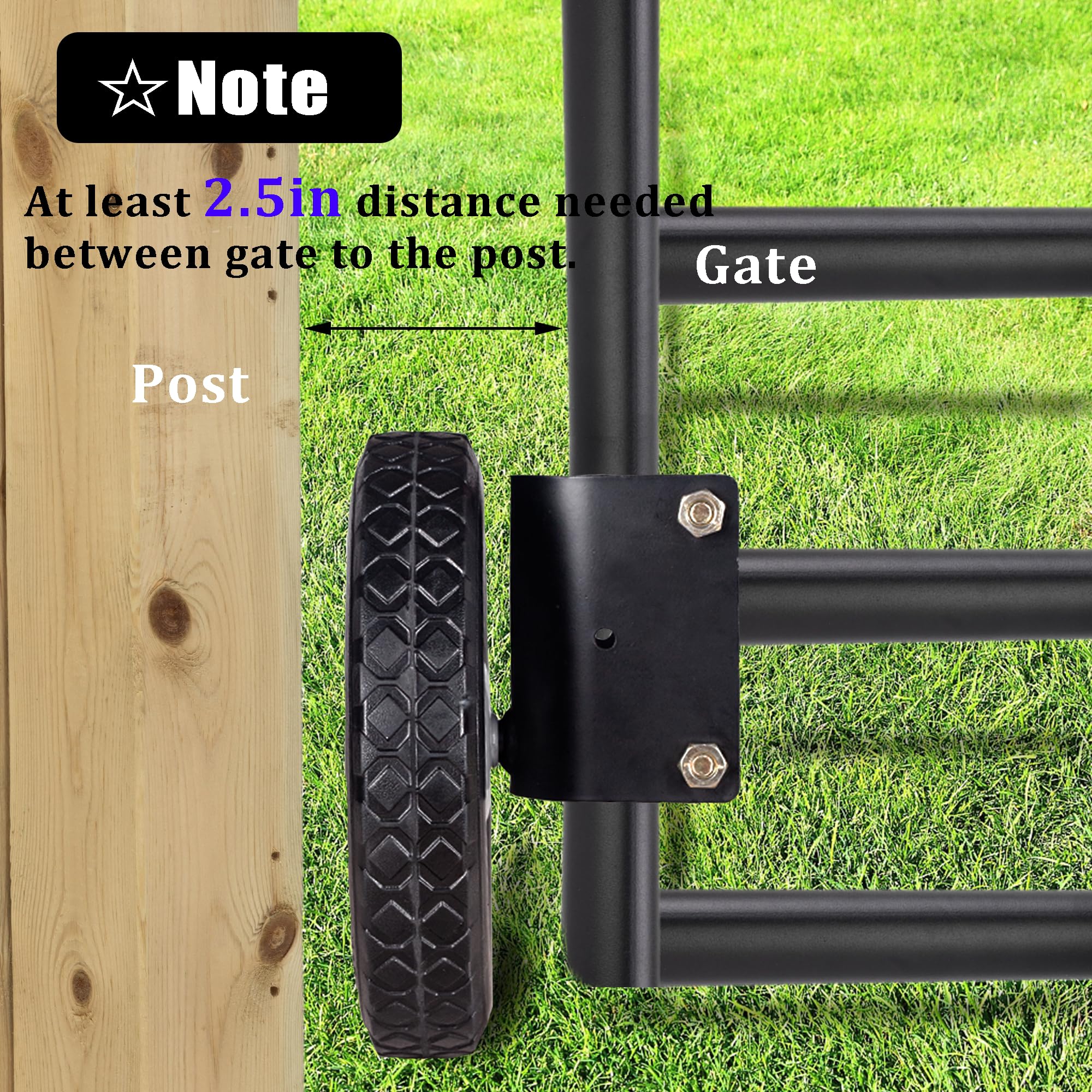Snapklik.com : Auxdee 8 Inch Gate Wheel, Heavy Duty Farm Gate Wheel For ...