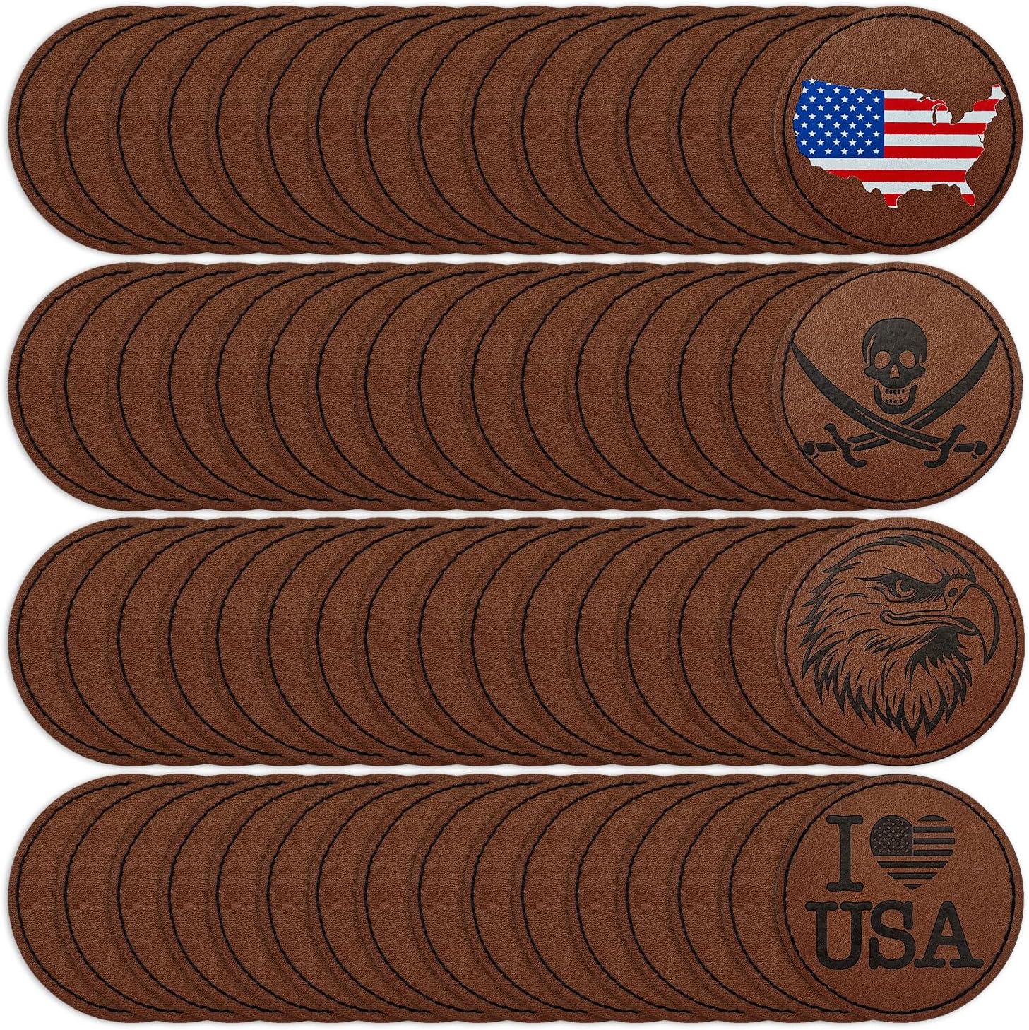 Amazon.com: Bestlabel 60PCS Blank Hat Patches Laserable Square Rustic ...