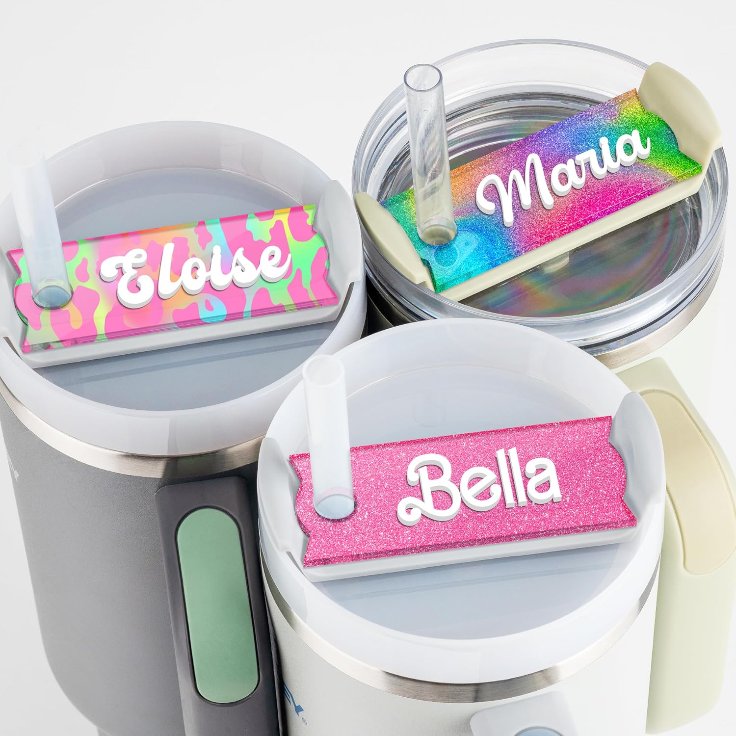 Amazon.com: Stanley Personalized Name Tag - 30/40 oz Glitter Tumbler ...