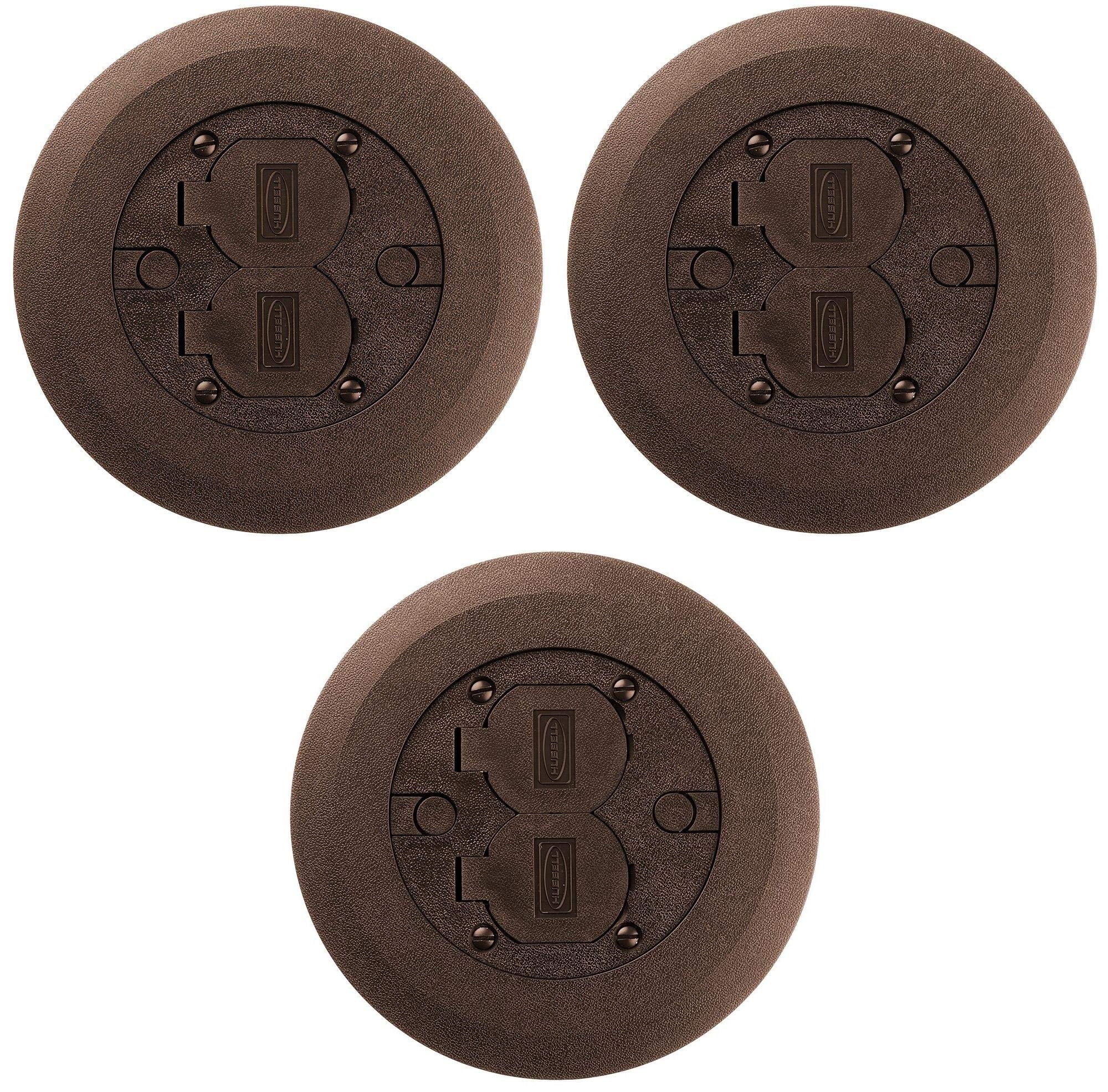 Hubbell 34251 Floor Box Cover And Flange, Brown Pack of 3 - Amazon.com