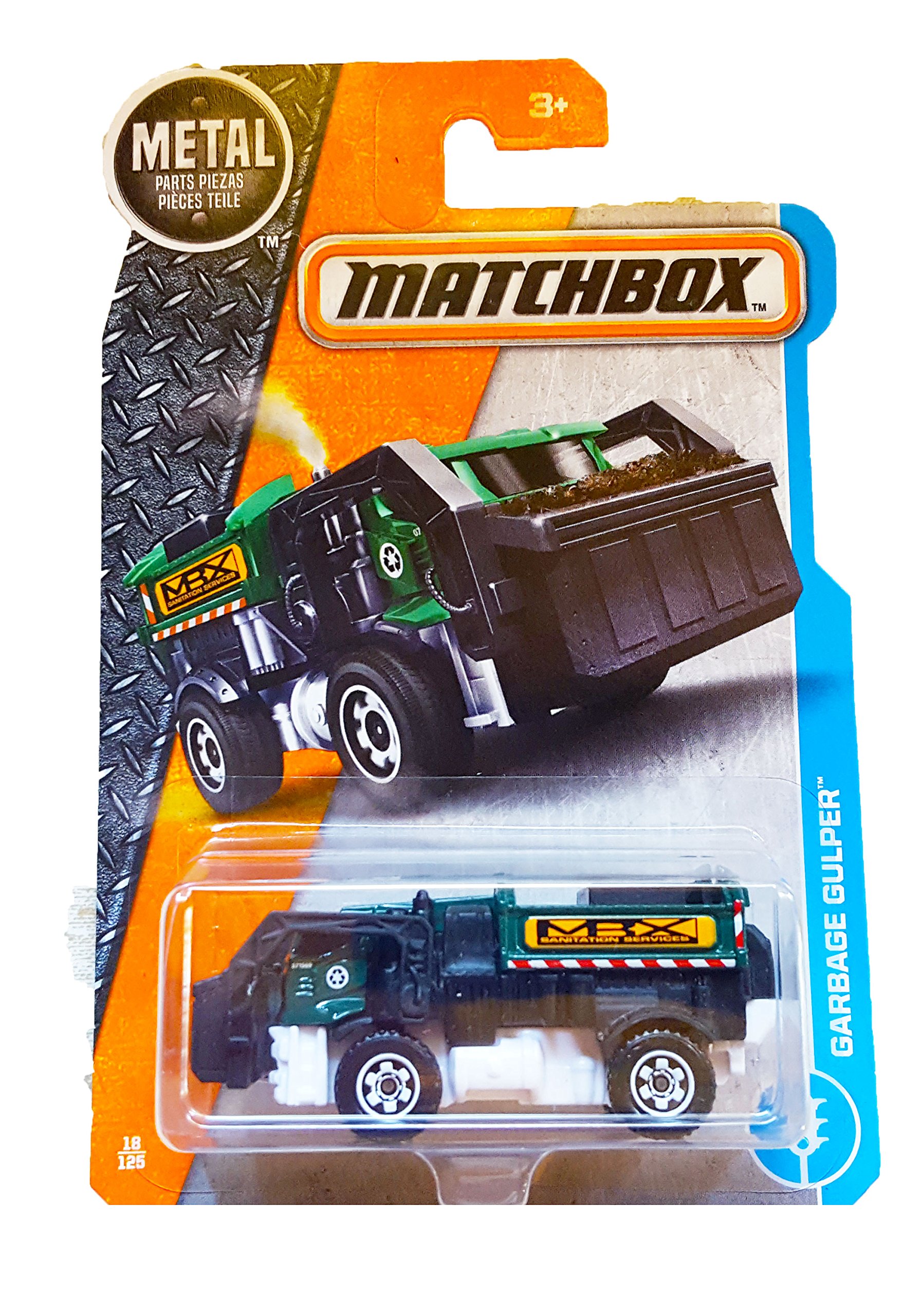 Amazon.com: Matchbox 2017 MBX Adventure City Garbage Gulper (Garbage ...