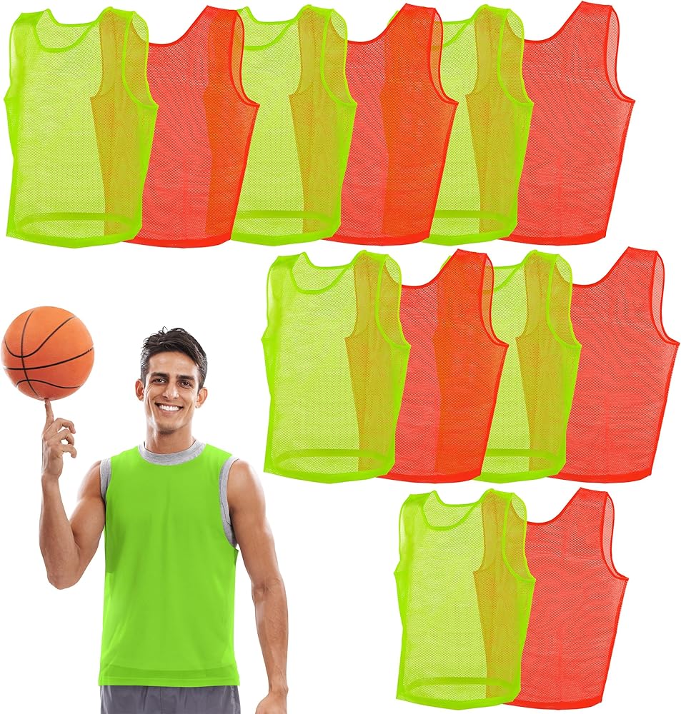 Athletic Pinny Shirt Dossard Sport Yardwe 6pcs Pinnies Soccer