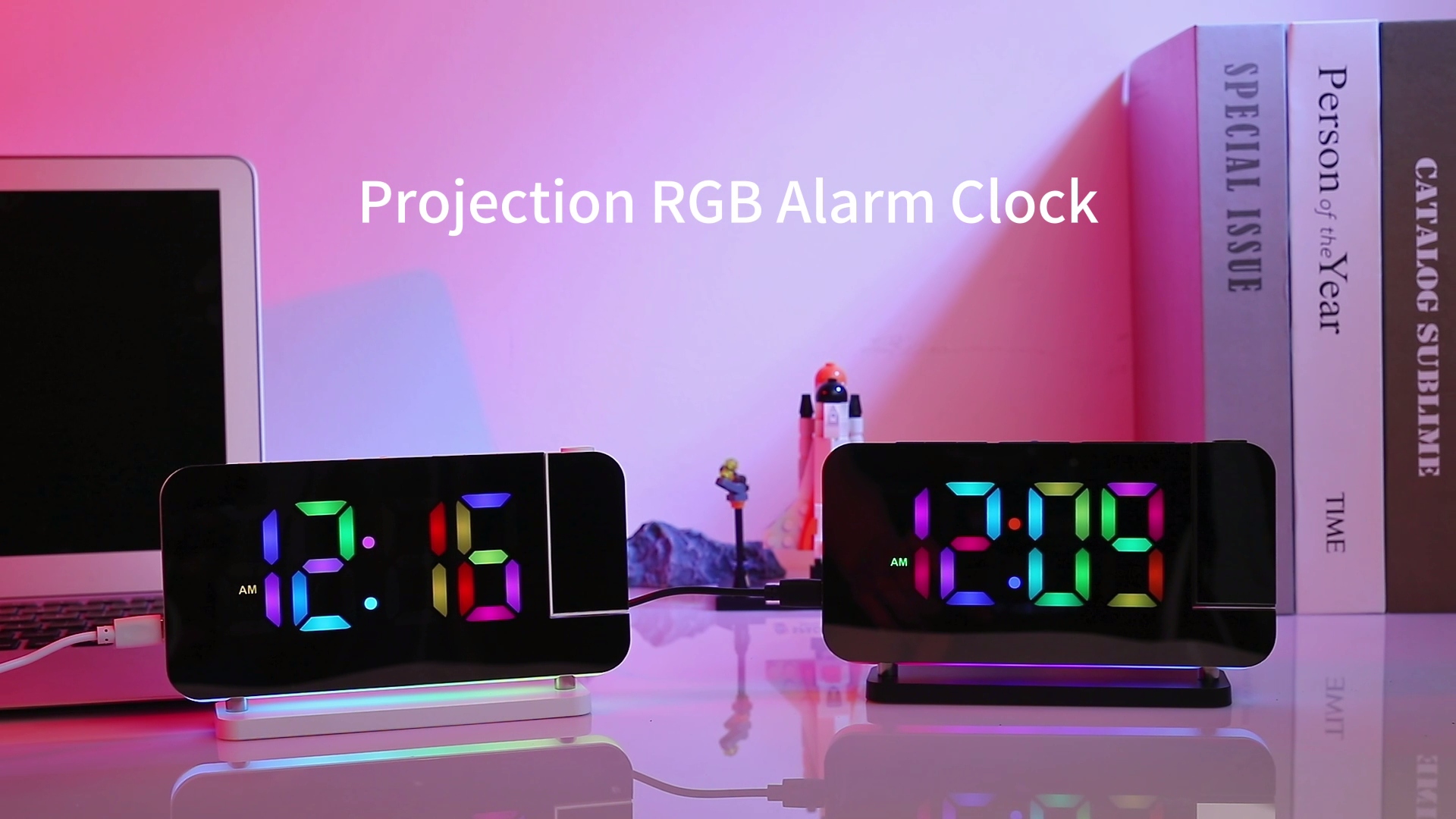 SZELAM Alarm Clock for Bedroom,LED and Mirror Digital Clock Large ...