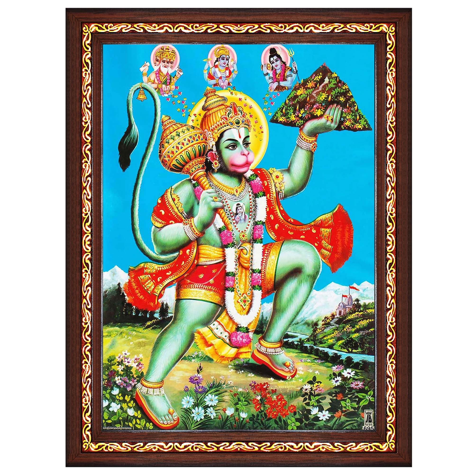 Buy Pavan Photo Laminations Lord Hanuman Ji Anjaneya Swamy Anjaneyar ...