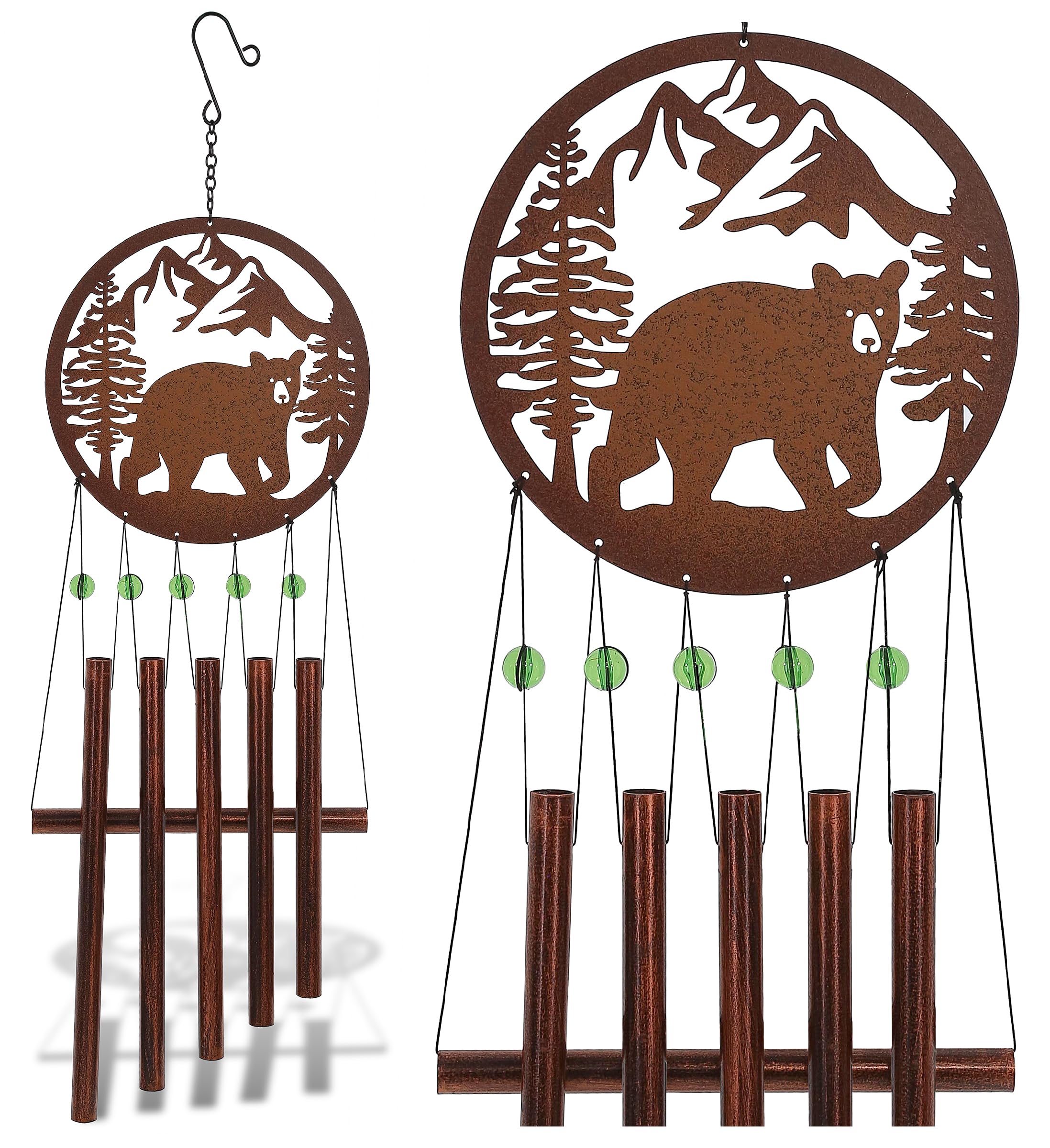 Amazon.com : CoTa Global Black Bear Wind Chime - Handmade Glass and ...