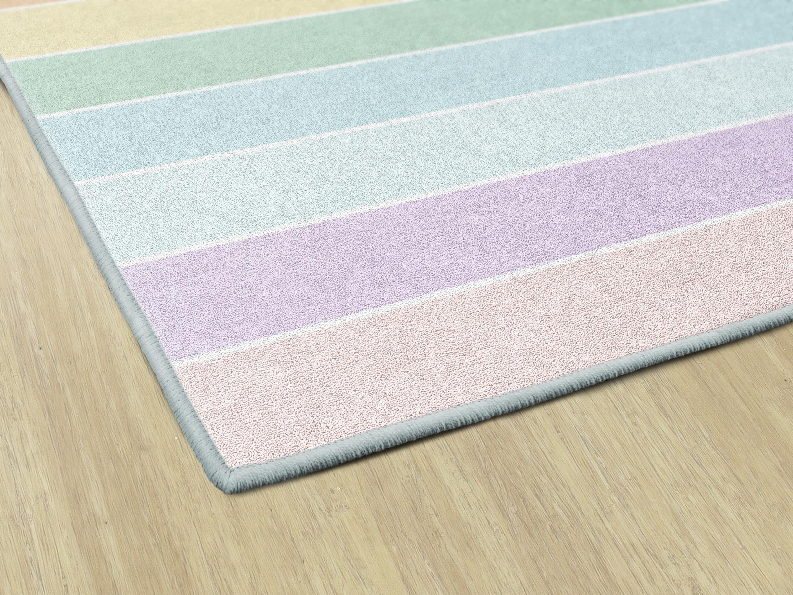 Flagship Carpets Schoolgirl Style Pastel Rainbow Stripe Educational ...