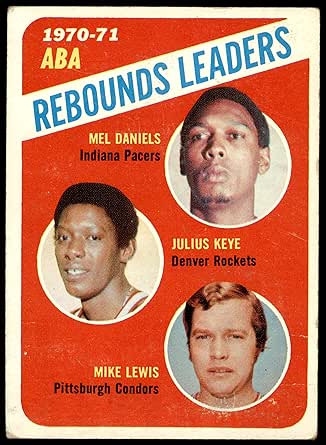 Amazon.com: 1971 Topps # 150 ABA Rebounds Leaders Mel Daniels/Mike ...