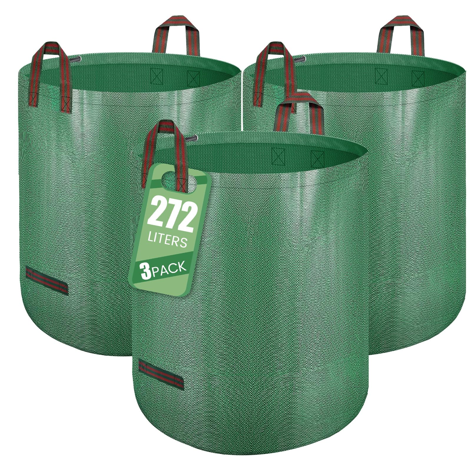 Sac Jardinage Déchets, Sac Déchets Verts, 3 x 272L Autoportant, Big Bag ...