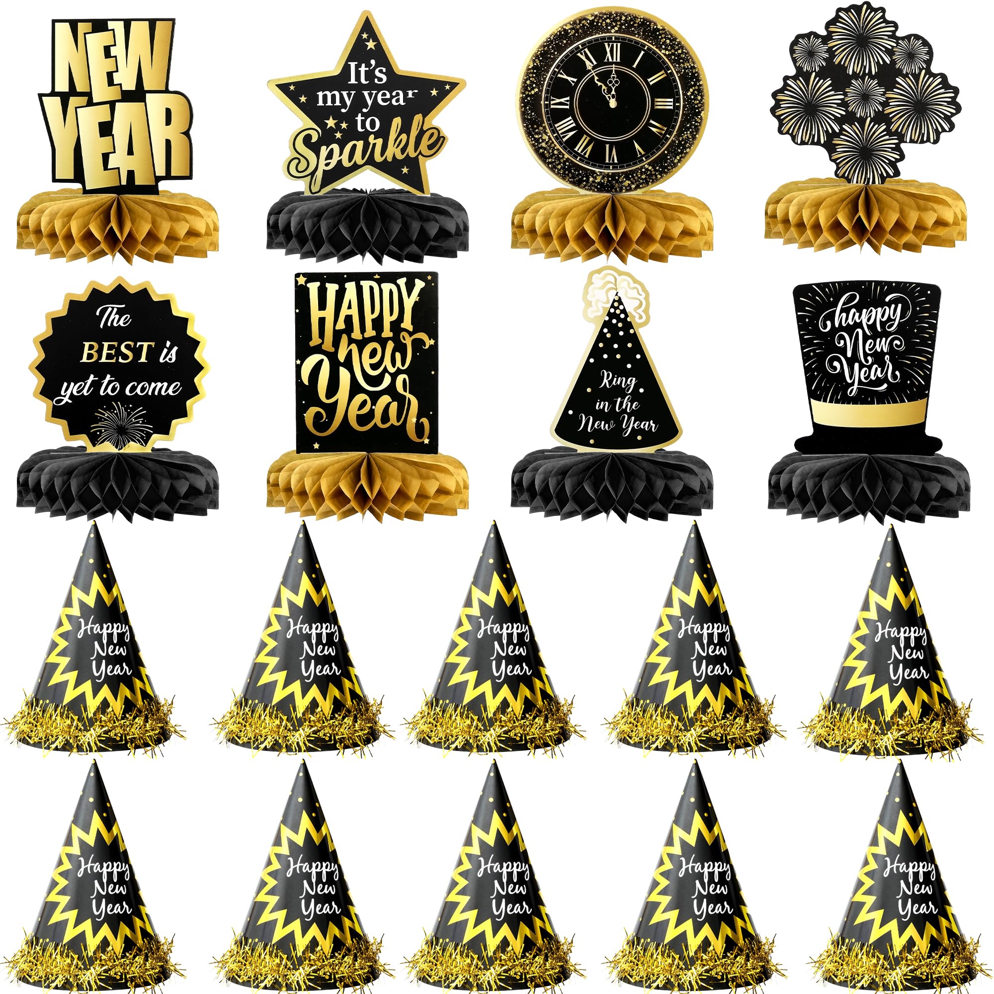 Amazon.com: KatchOn, Big New Year Honeycomb Centerpieces Decorations ...
