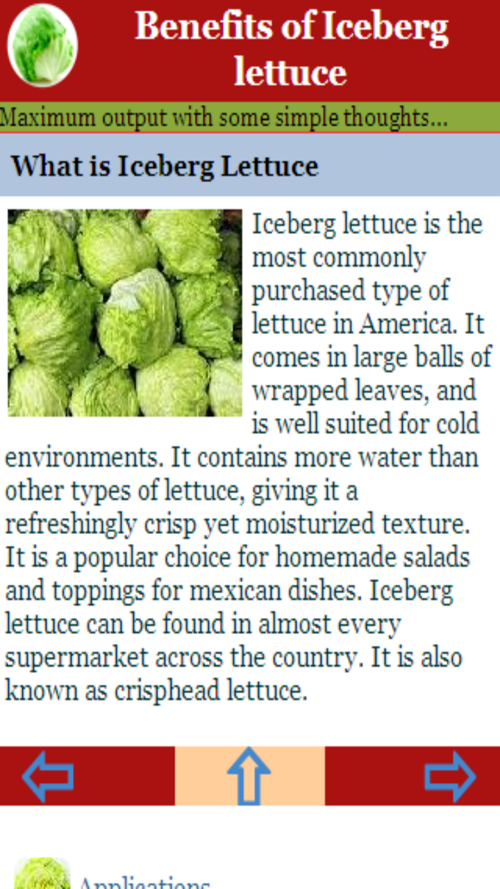 Benefits of Iceberg lettuce - App on Amazon Appstore