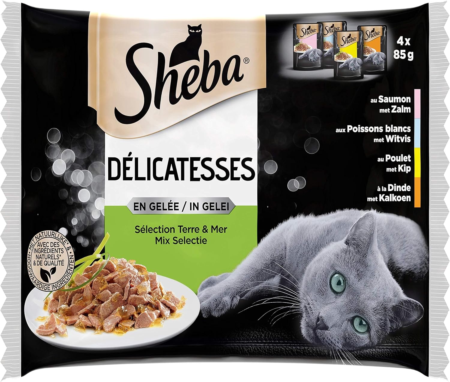 SHEBA Repas pour Chat - 52 Sachets Fraîcheur (Lot de 13 Packs 4x85g ...