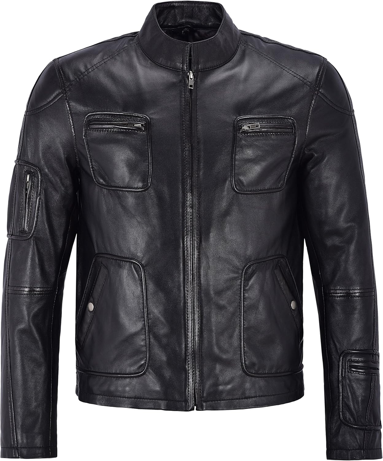 Smart Range Men's 'Star Trek' 2438 Biker Style Motorcycle Soft Nappa ...